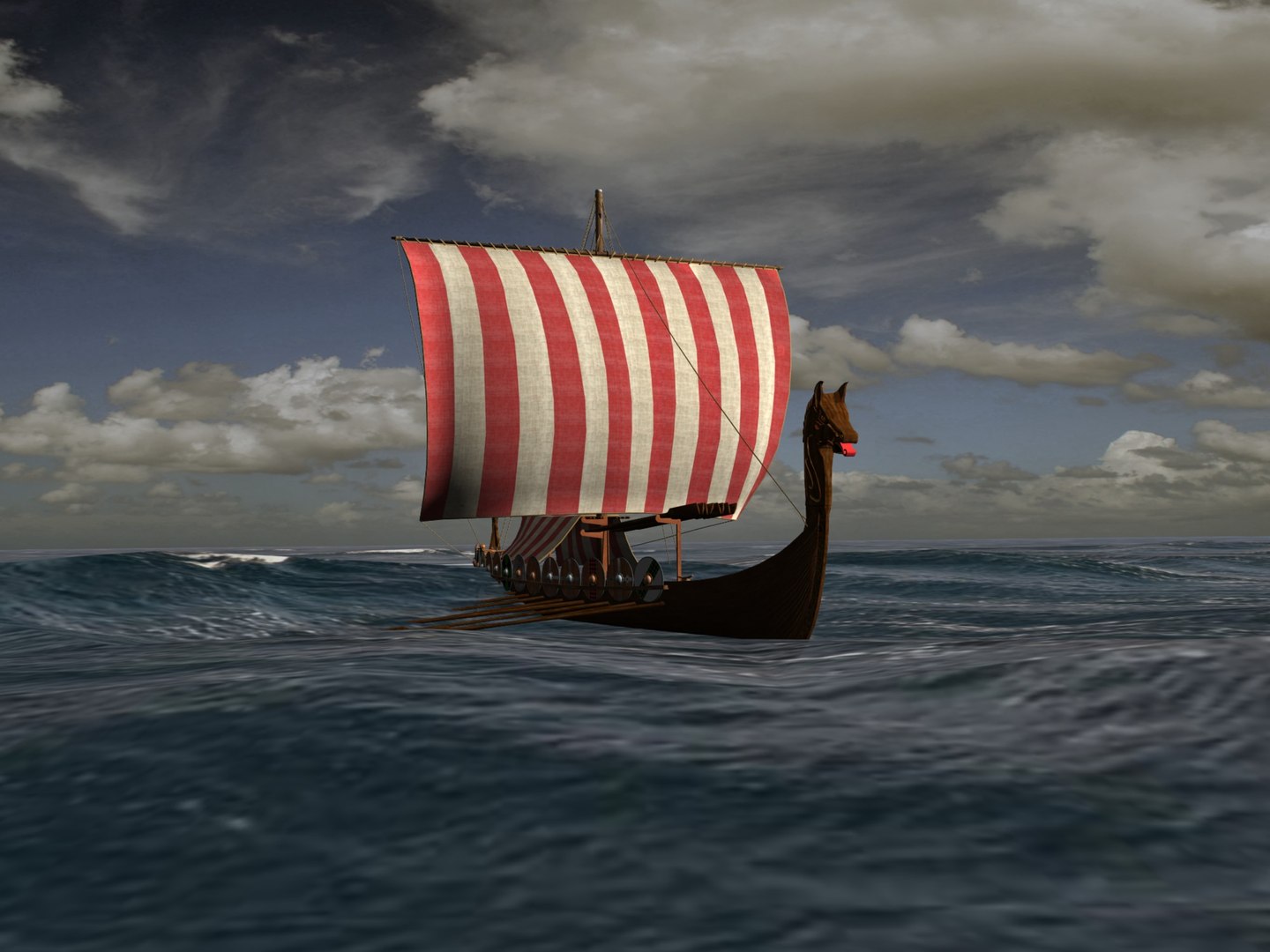 Drakkar Ship Viking Longship 3D Model - TurboSquid 1222305