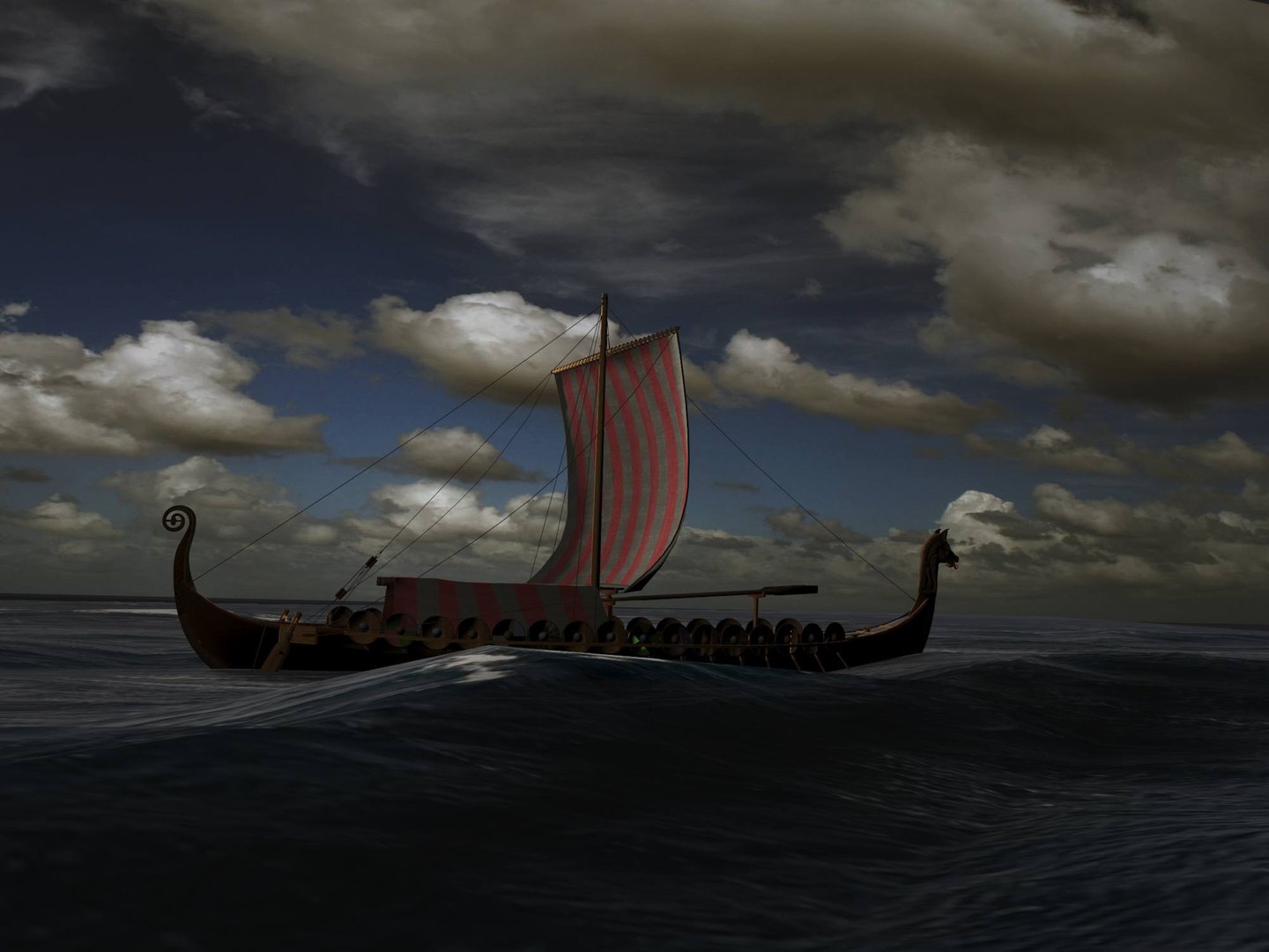 Drakkar Ship Viking Longship 3D Model - TurboSquid 1222305