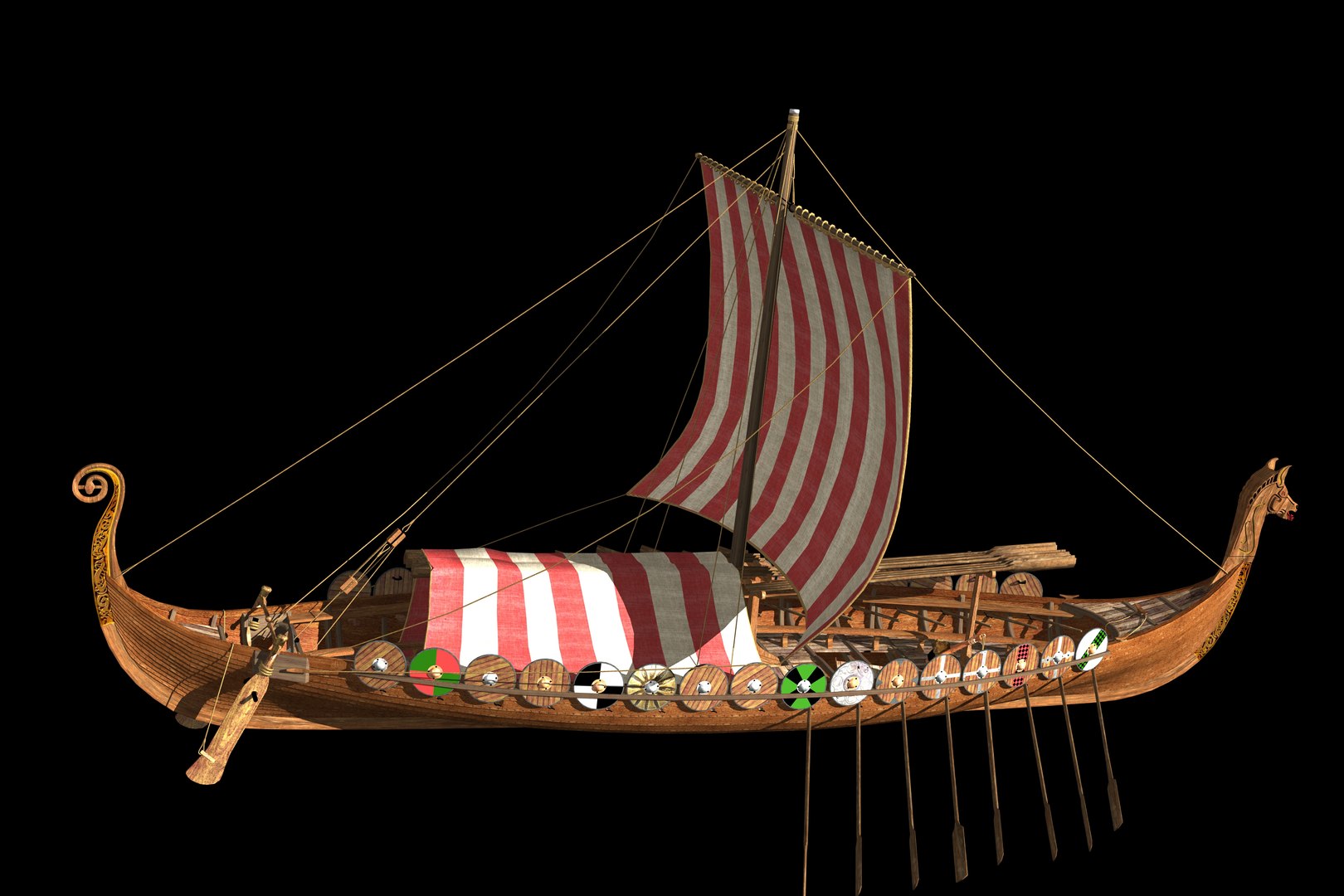 Drakkar Ship Viking Longship 3D Model - TurboSquid 1222305