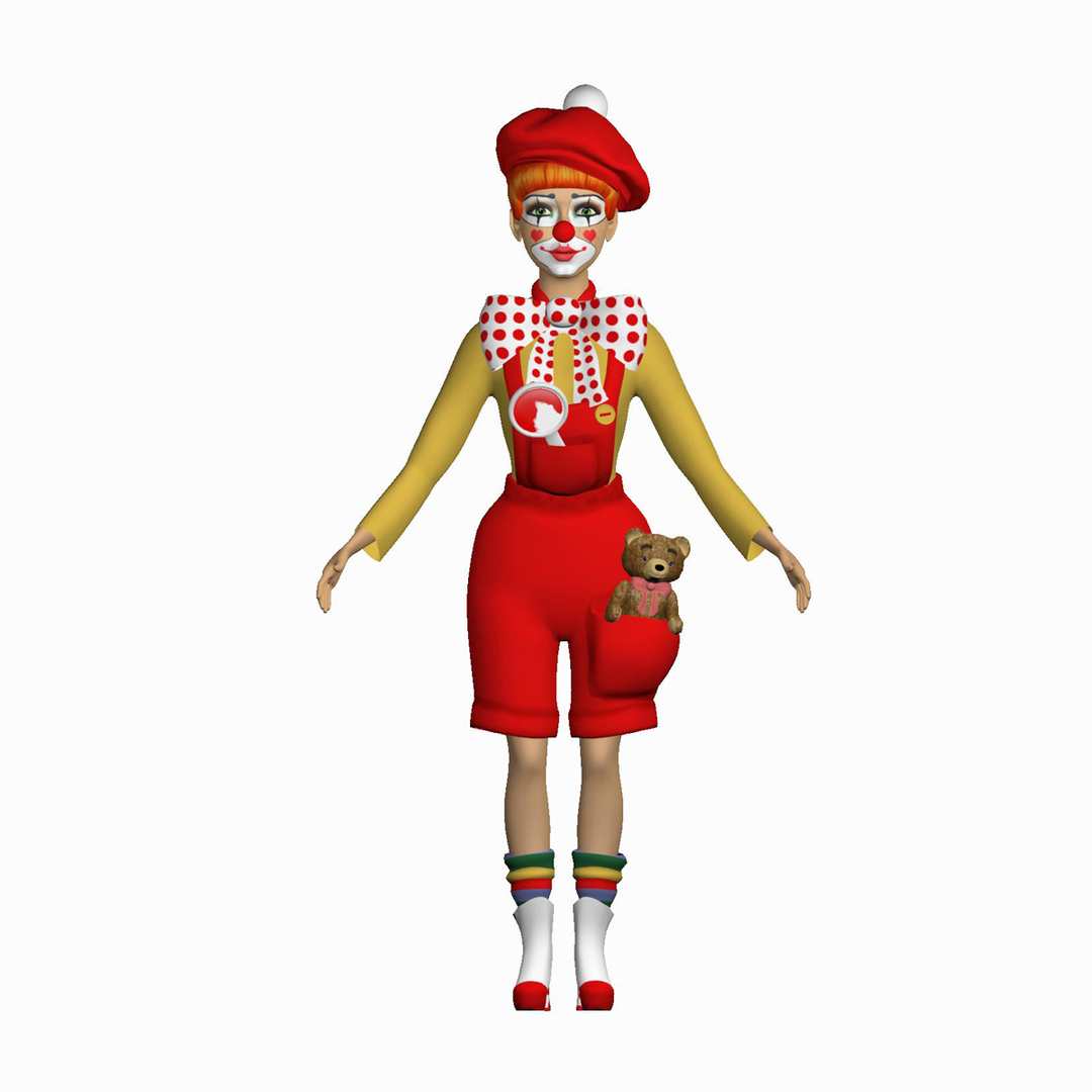 clown kitti 3d model