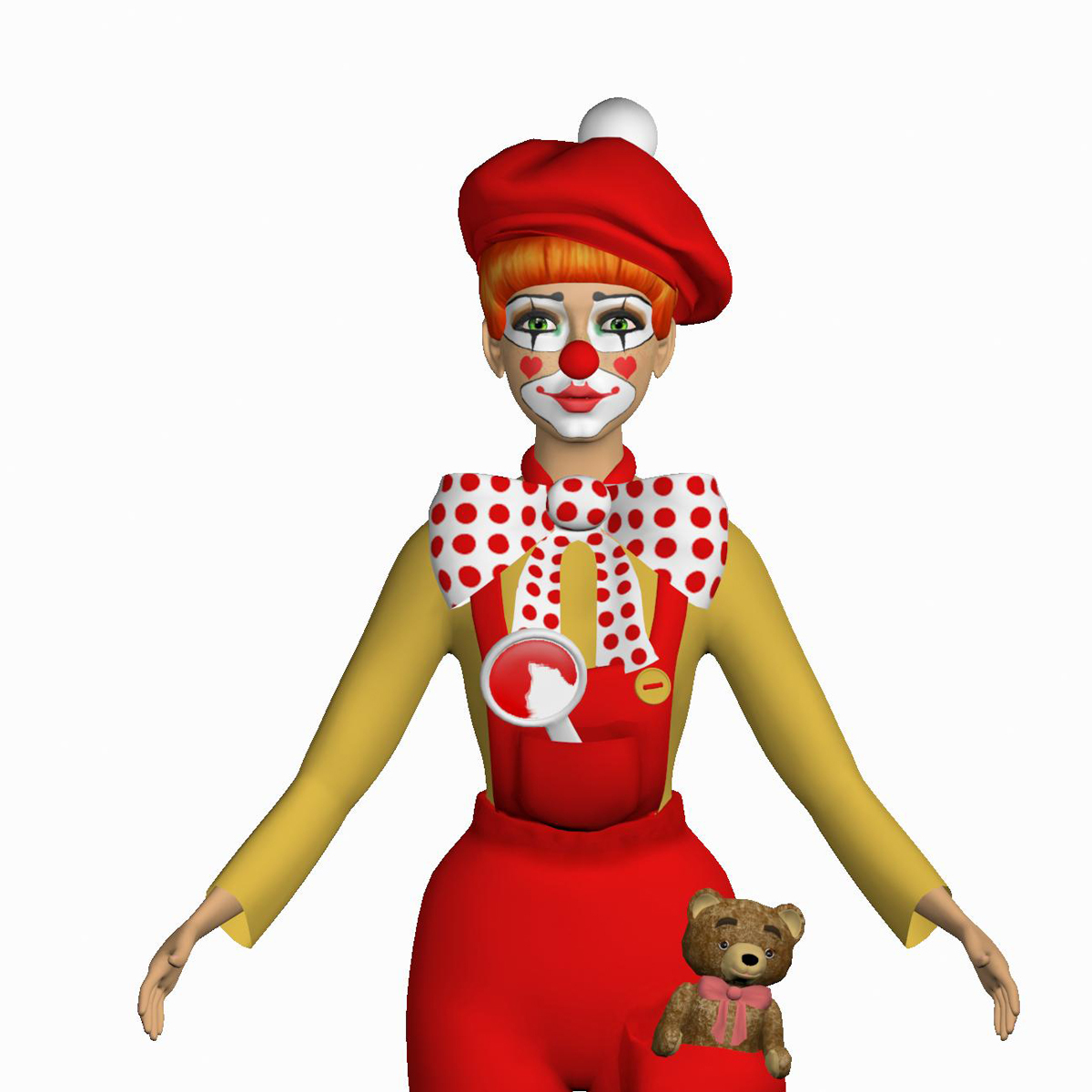 clown kitti 3d model