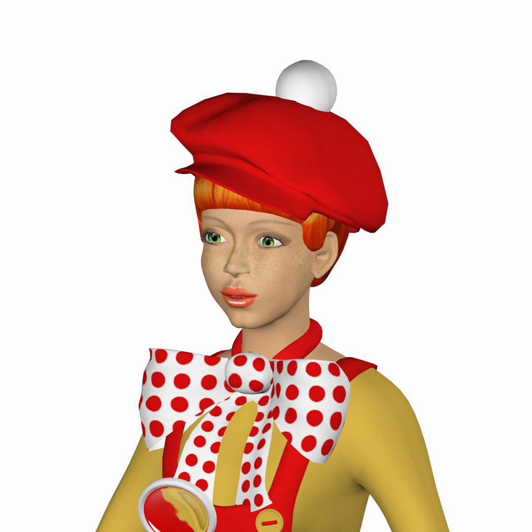 clown kitti 3d model