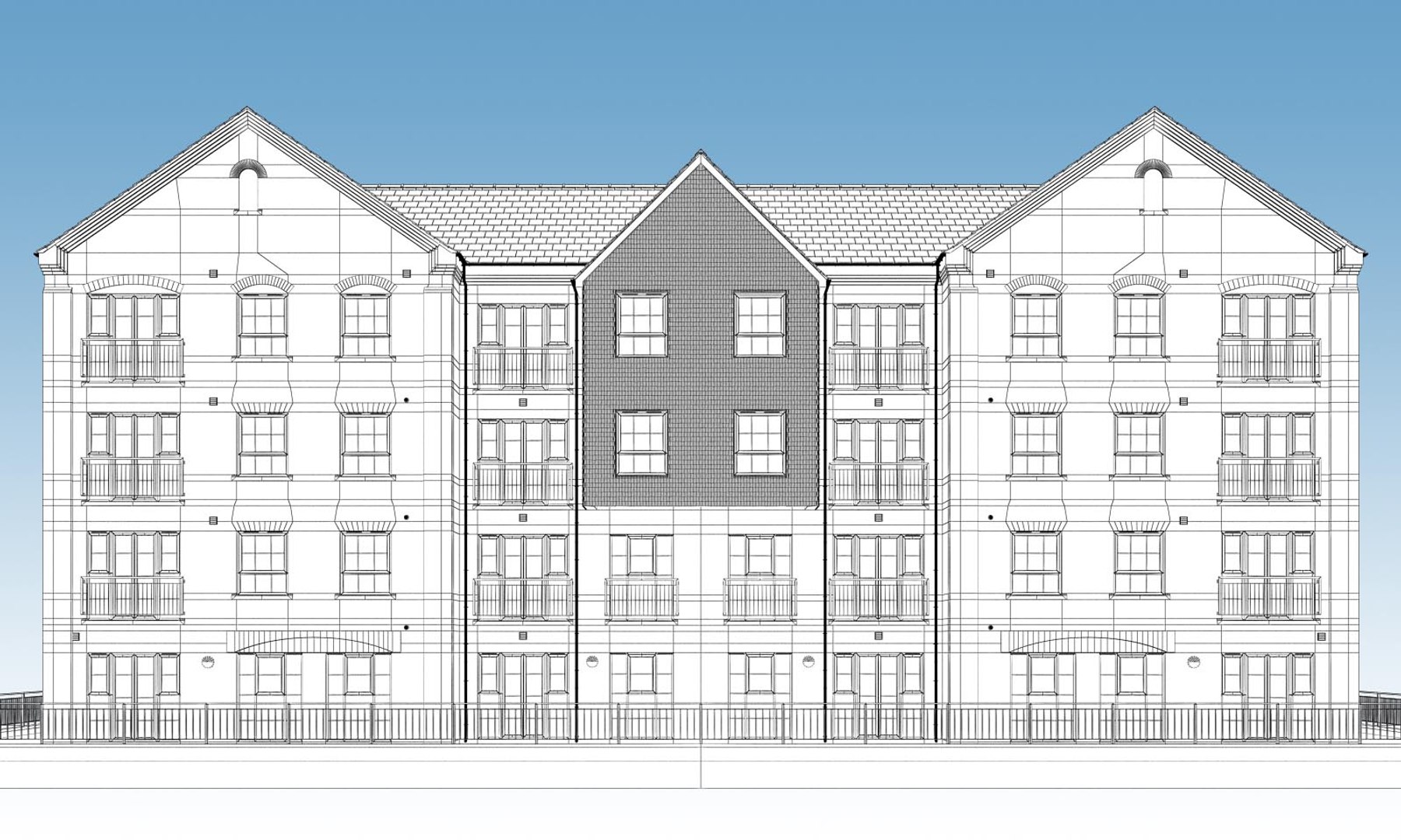 new build red brick 3d max