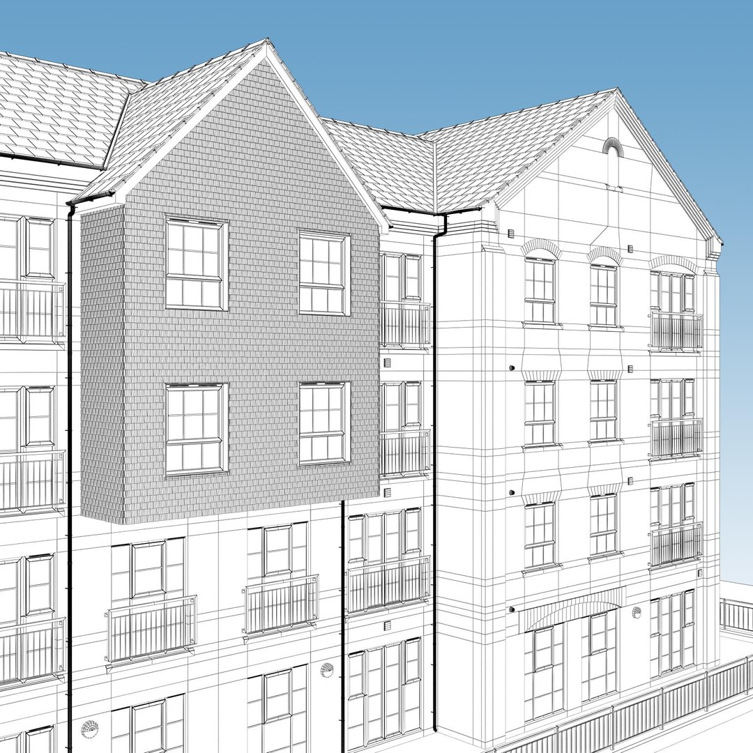 new build red brick 3d max