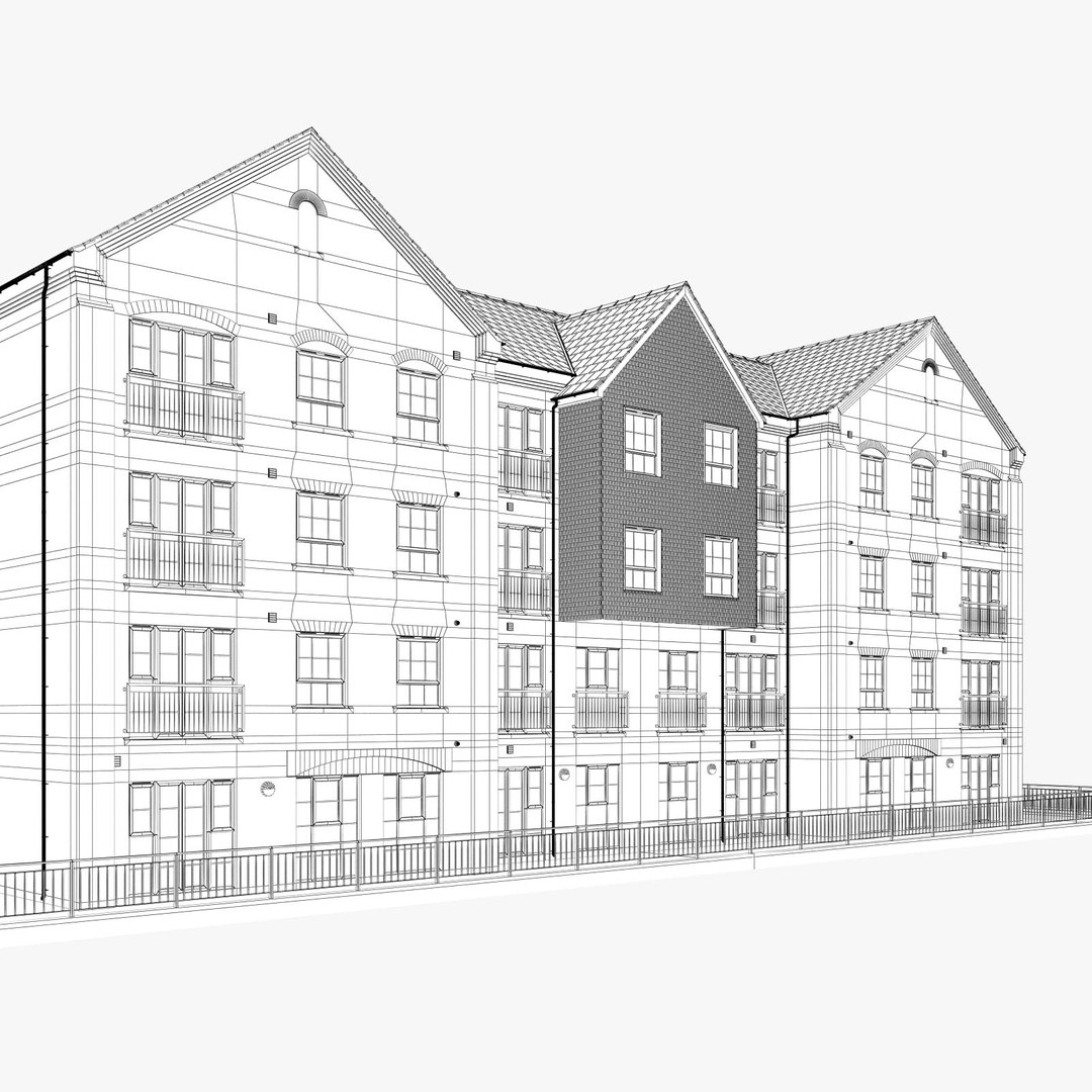 new build red brick 3d max