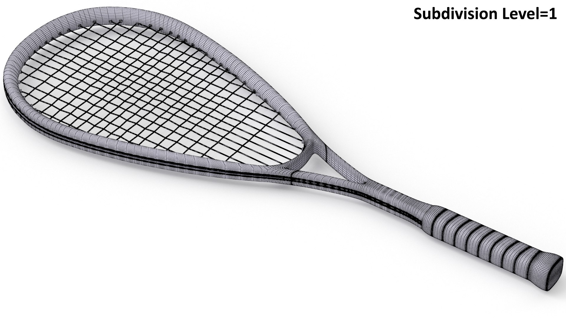 Squash Racquet 05 3D Model - TurboSquid 2059473