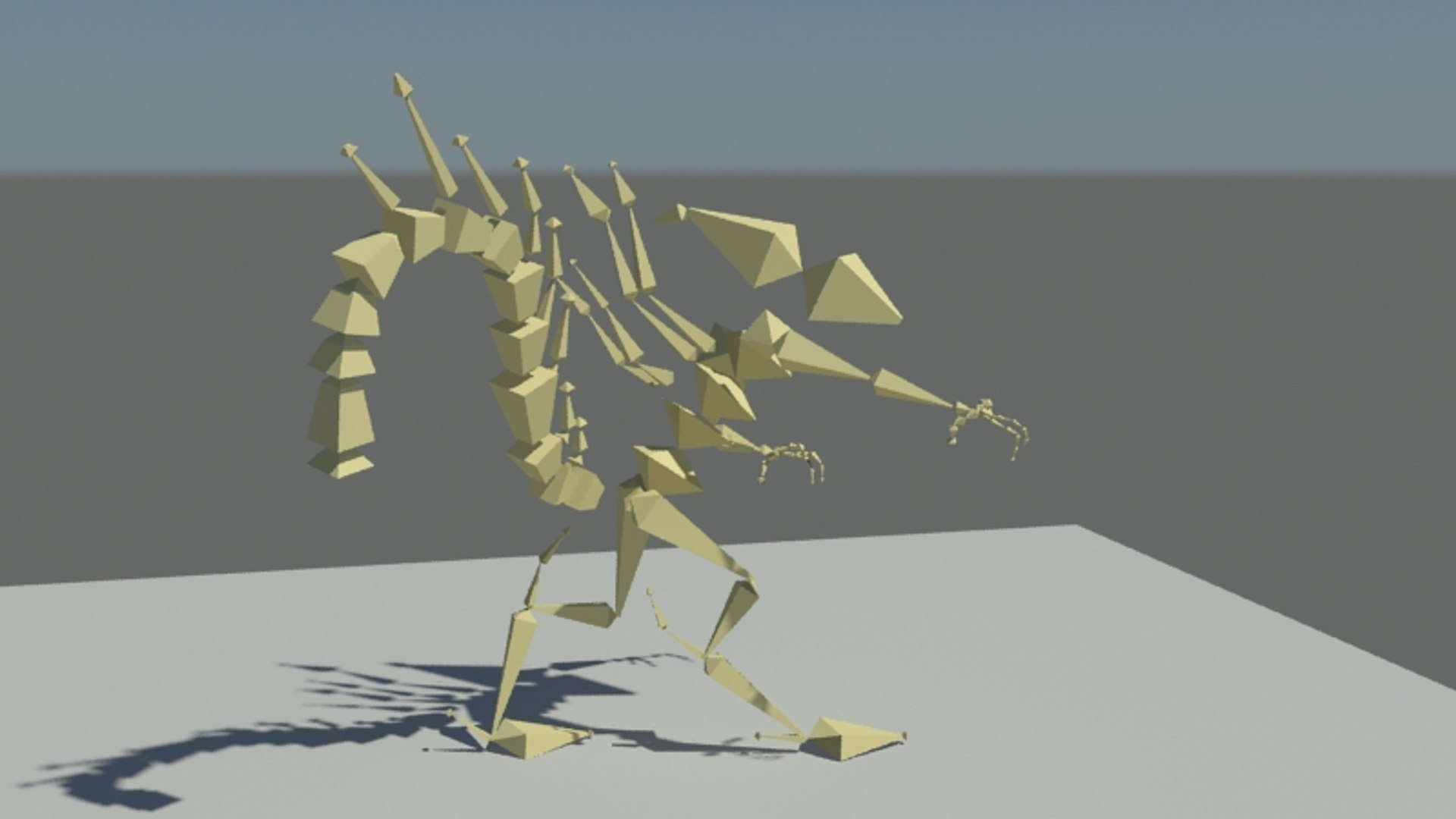 3d model of alien creature rig