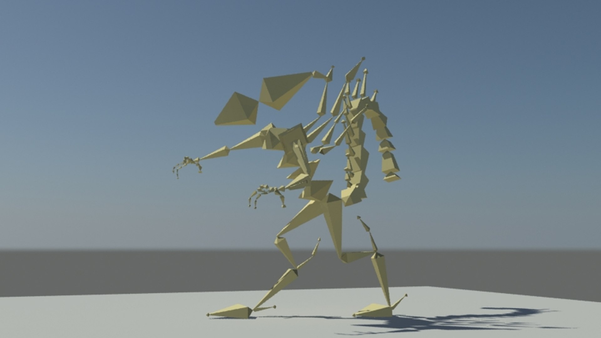 3d model of alien creature rig