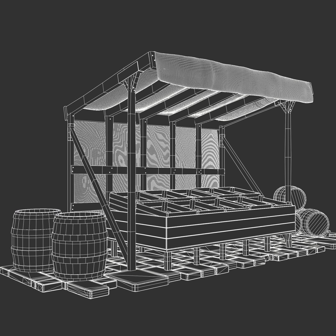 3D Medieval Market Stall Model - TurboSquid 1978757