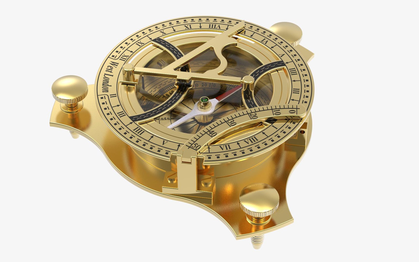 3D Sundial Compass Closed - TurboSquid 2027502