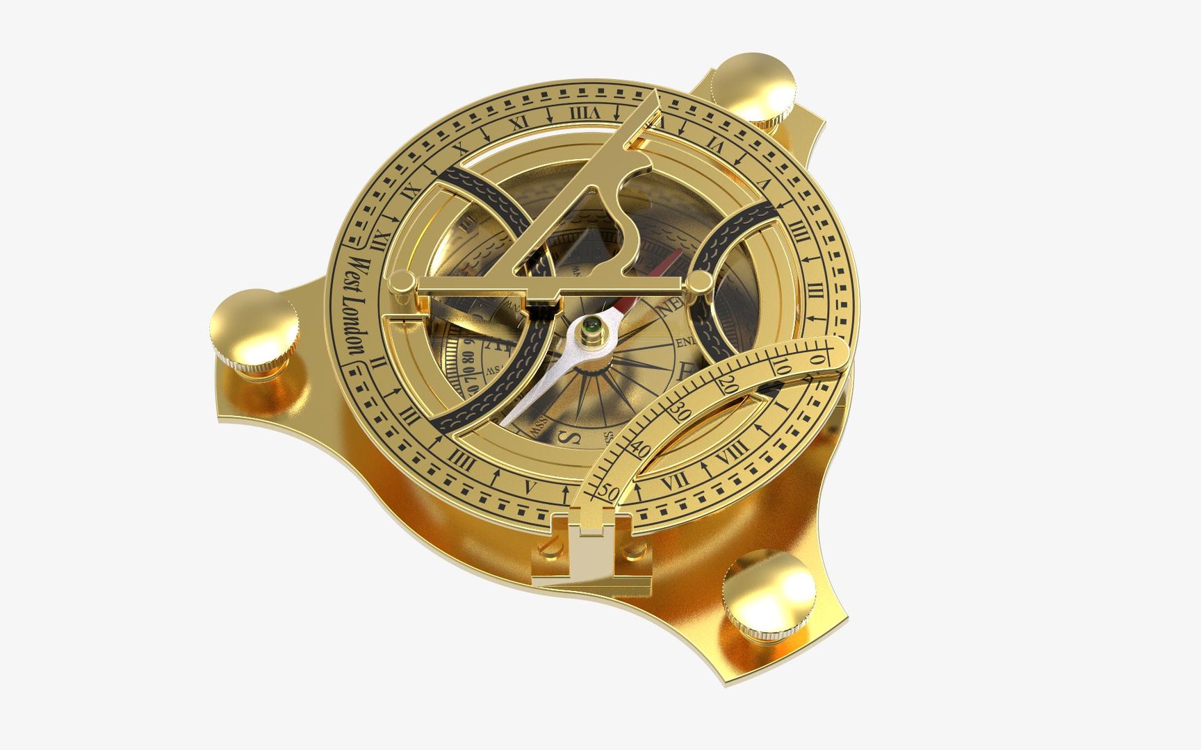 3D Sundial Compass Closed - TurboSquid 2027502