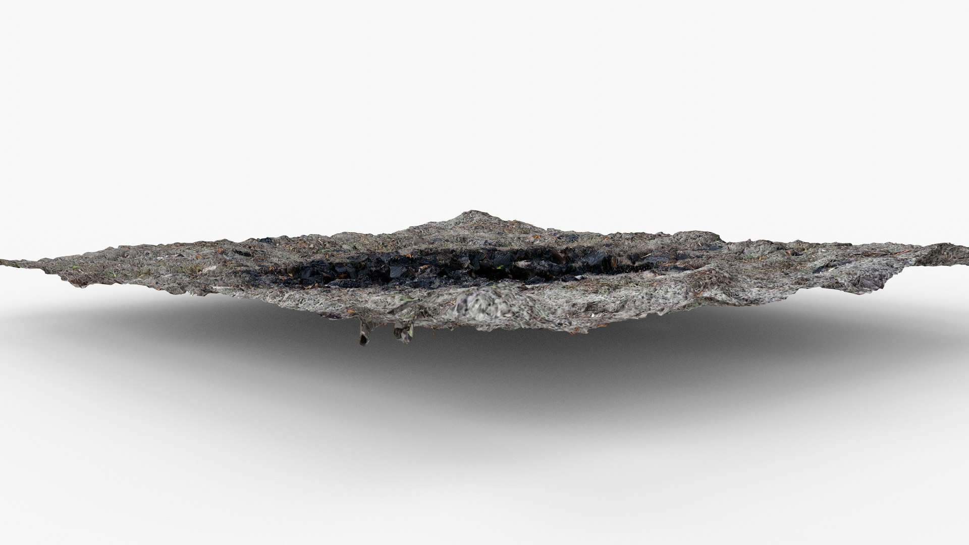 Extinguished Campfire Ashes Burned Fire Pit With Charcoal Scan Model ...