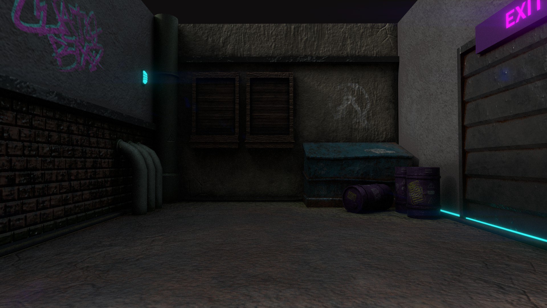 3D Alley Backdrop - Neon Model - TurboSquid 1692865