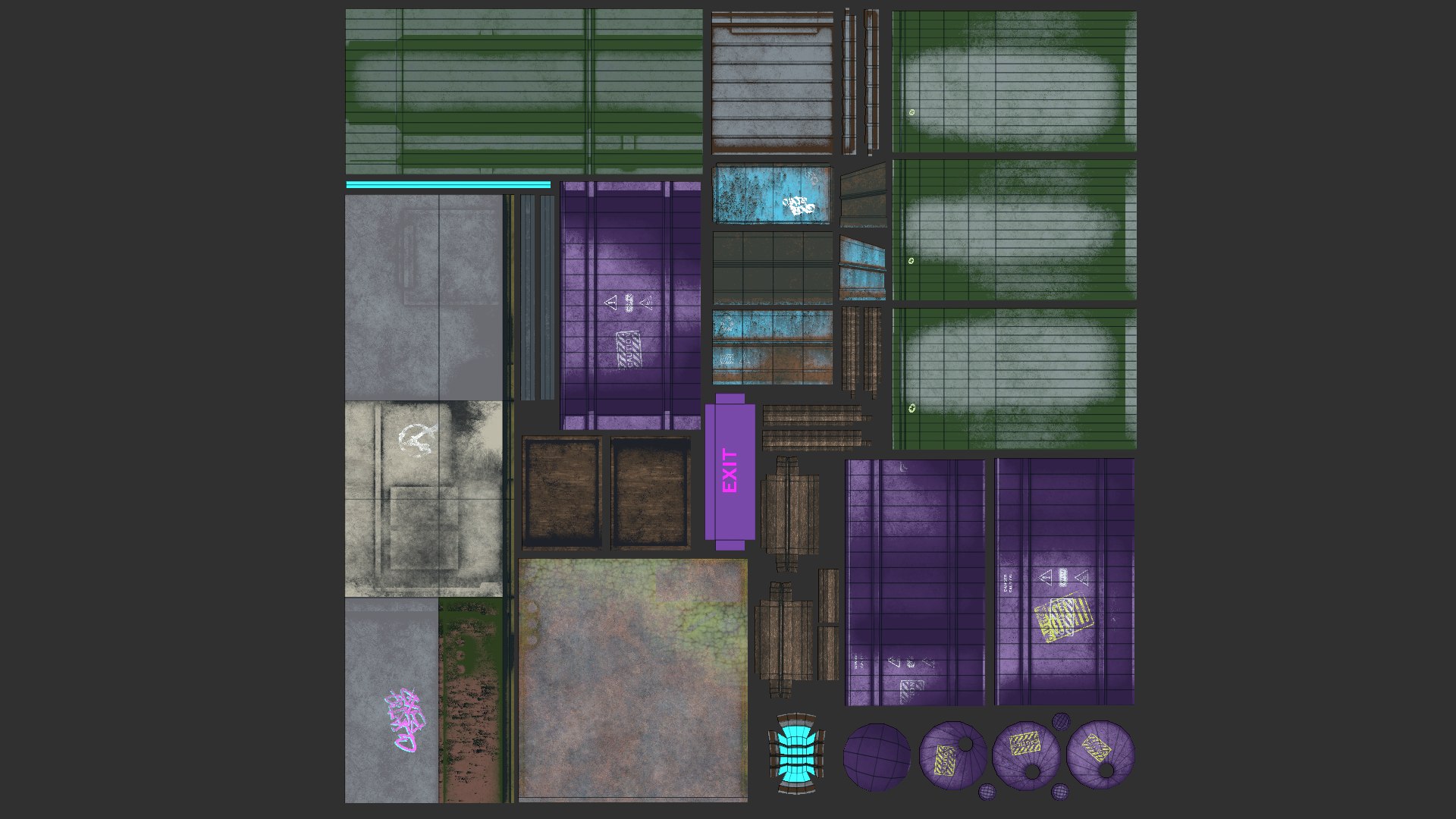 3D Alley Backdrop - Neon Model - TurboSquid 1692865