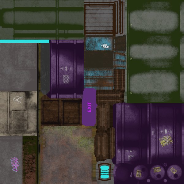 3D alley backdrop - neon model - TurboSquid 1692865