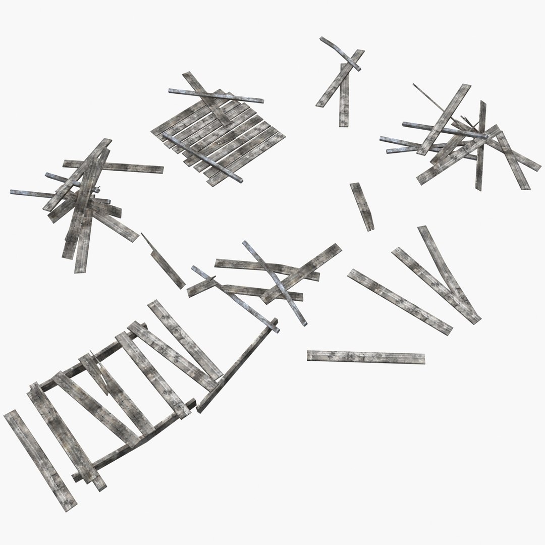 3D wooden debris model - TurboSquid 1462514