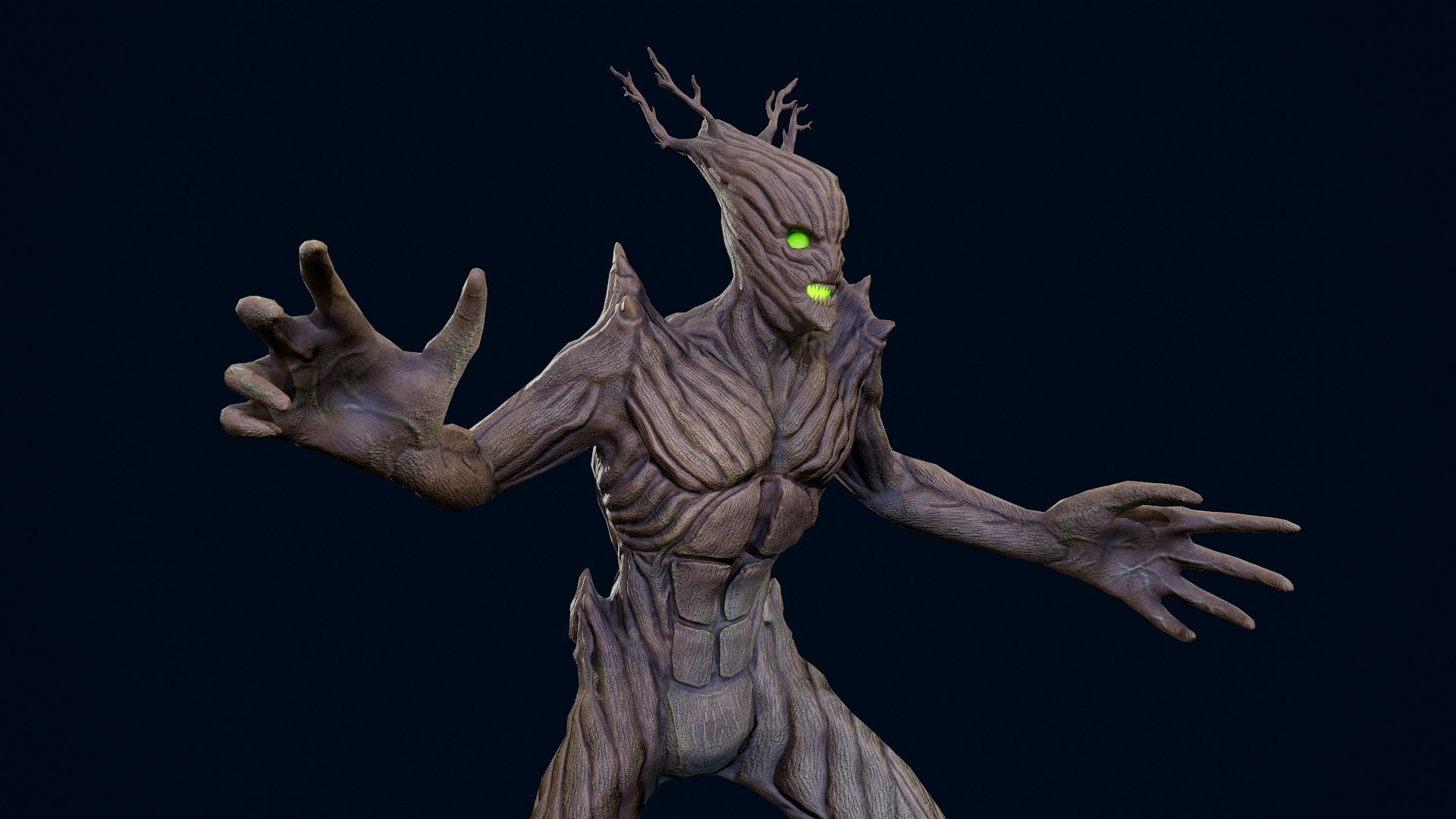 Wood Monster Model - TurboSquid 2186786