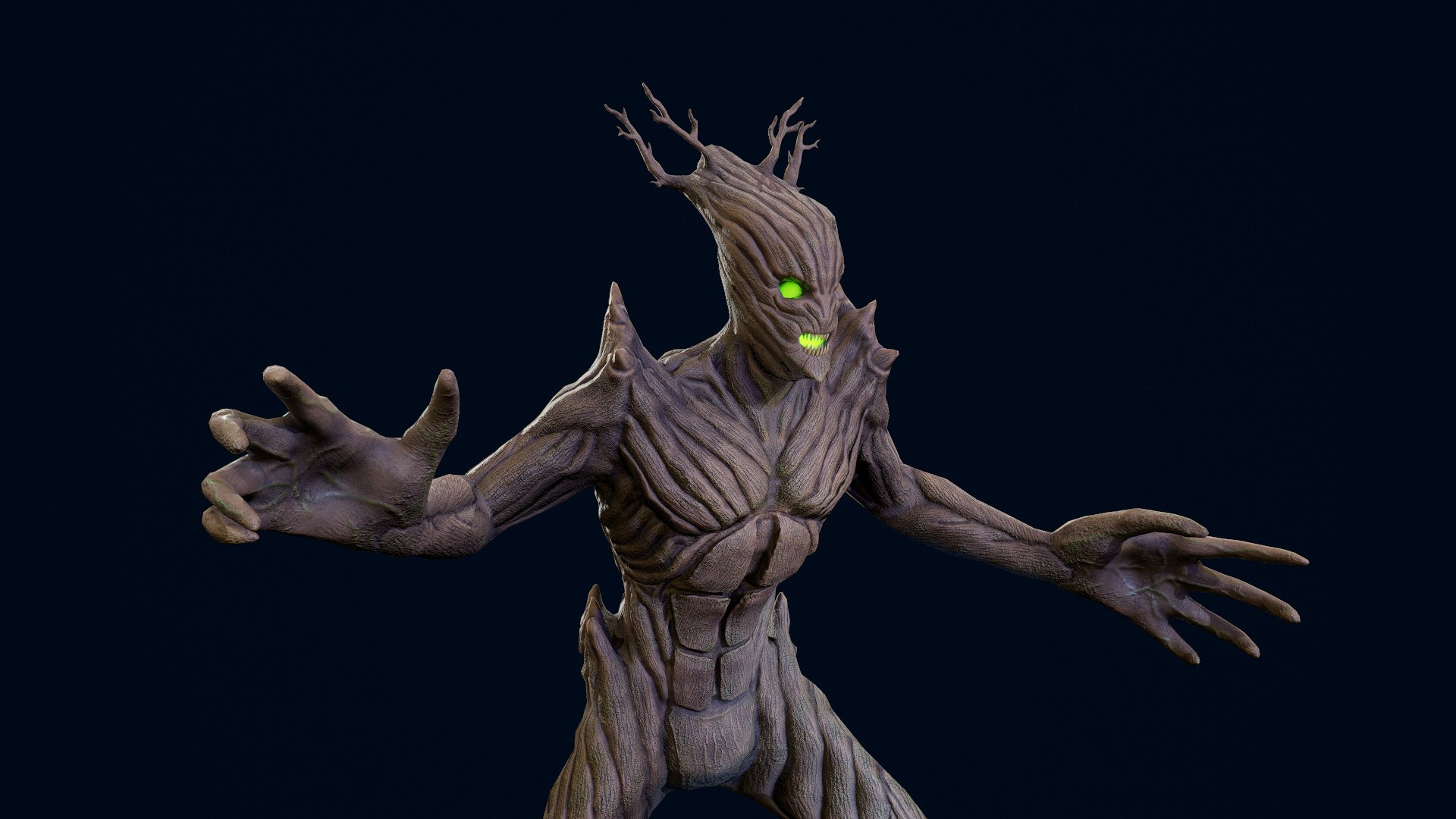 Wood Monster Model - TurboSquid 2186786