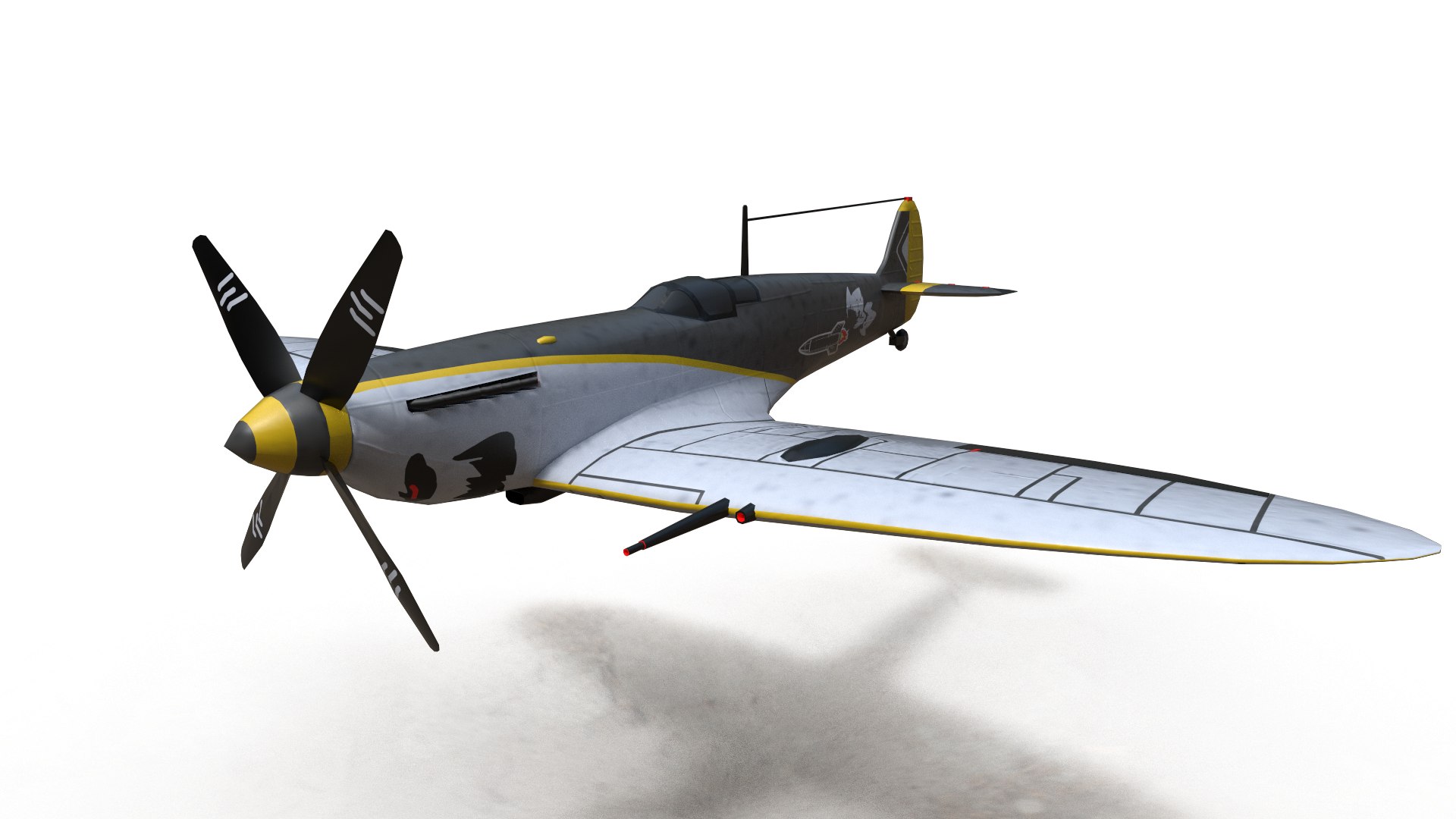 Low Poly Super Spitfire With 4K PBR Texture 3D - TurboSquid 2166997