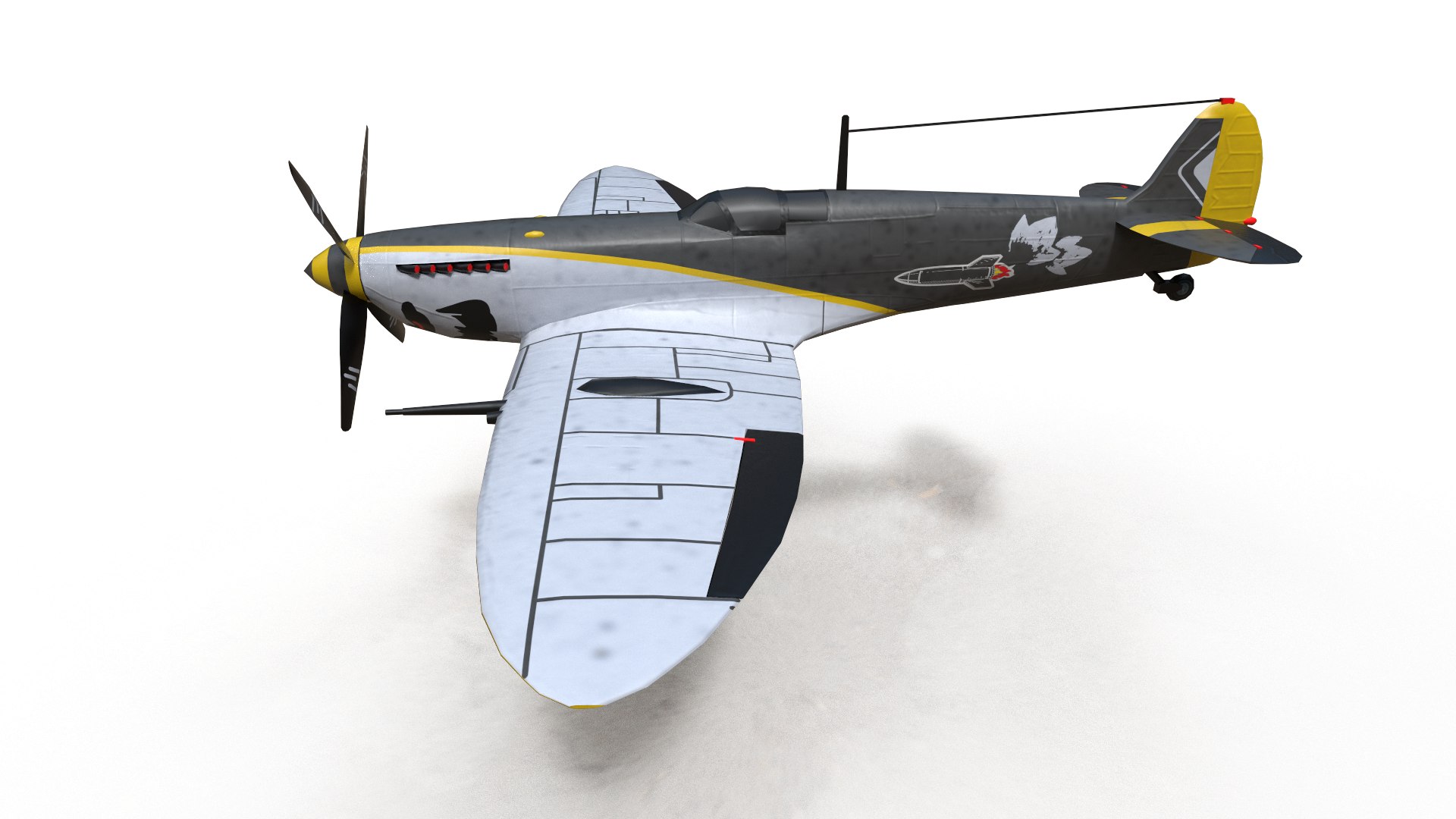 Low Poly Super Spitfire With 4K PBR Texture 3D - TurboSquid 2166997