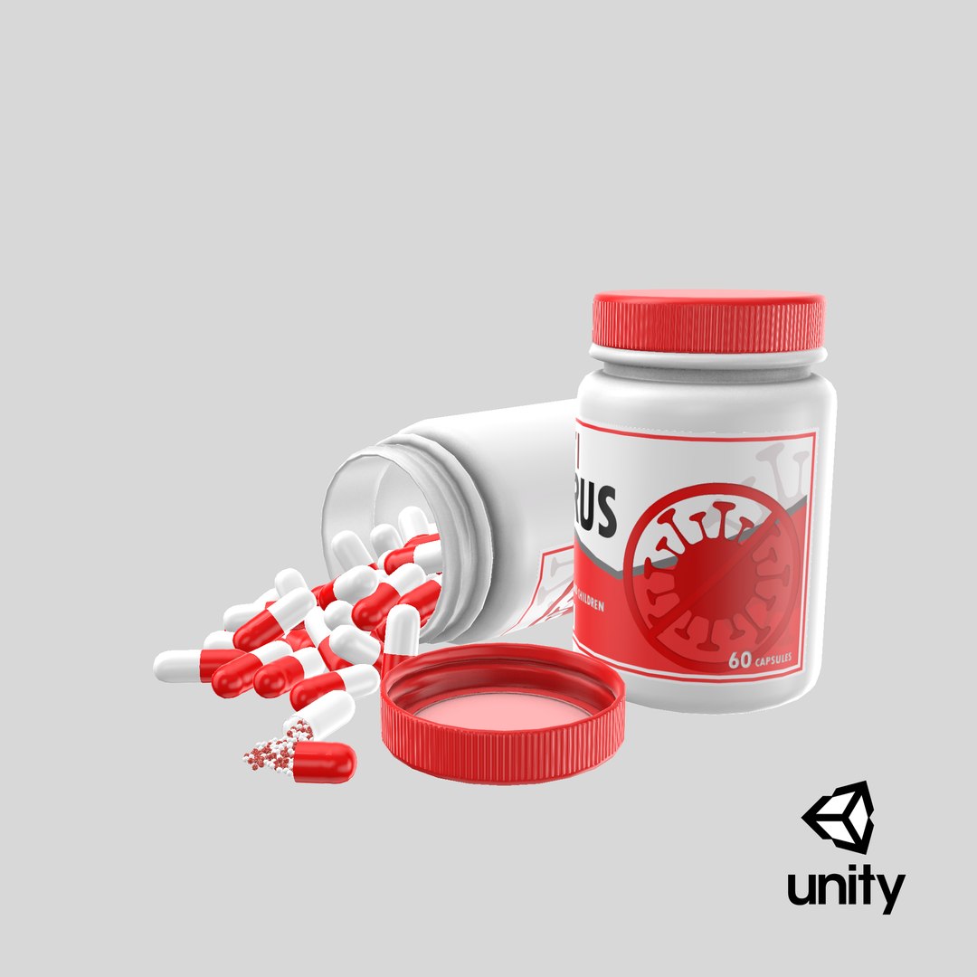 Plastic jars pills 3D model - TurboSquid 1555457