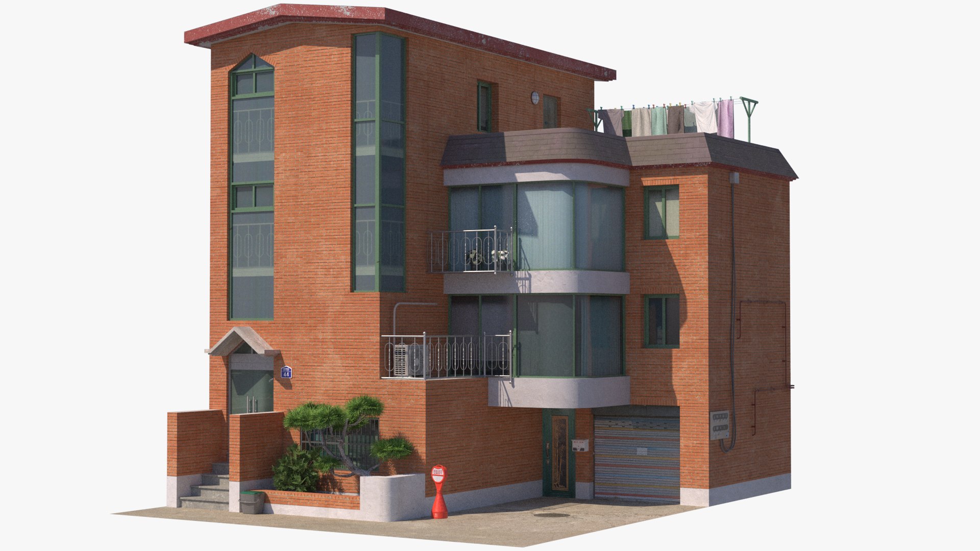 3D Model Korean Buildings Bundle 1 - TurboSquid 2378647