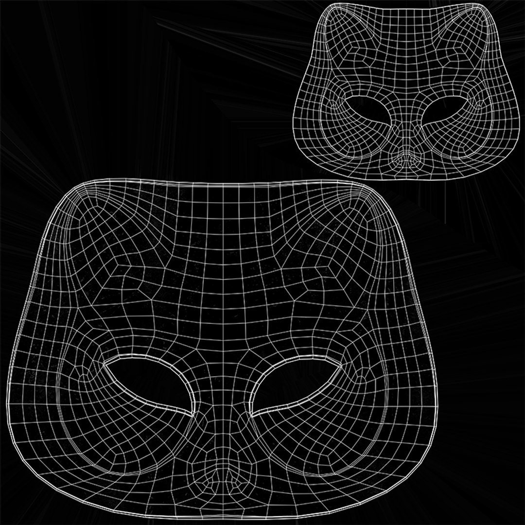 Black Cat Mask 3D Model - TurboSquid 1348866