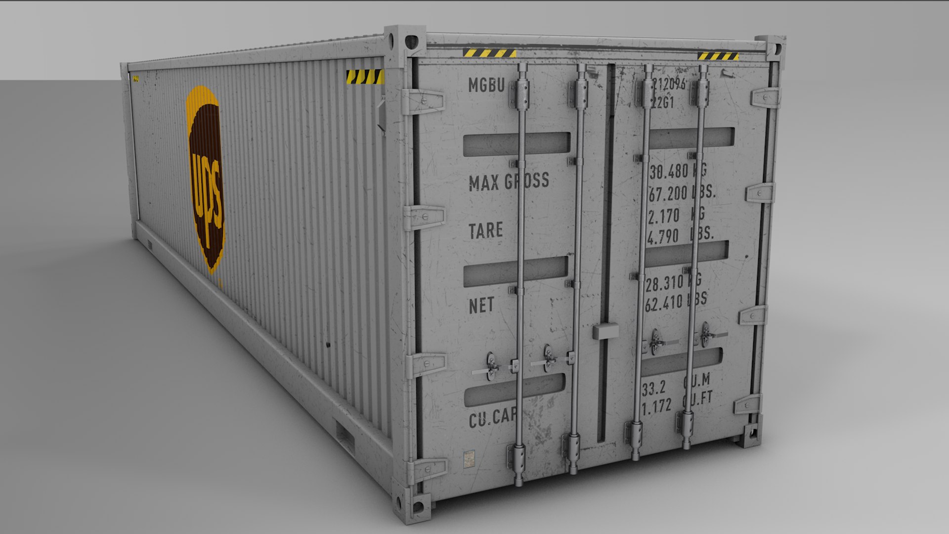 3D Ups Cargo Container L736 - TurboSquid 1563525