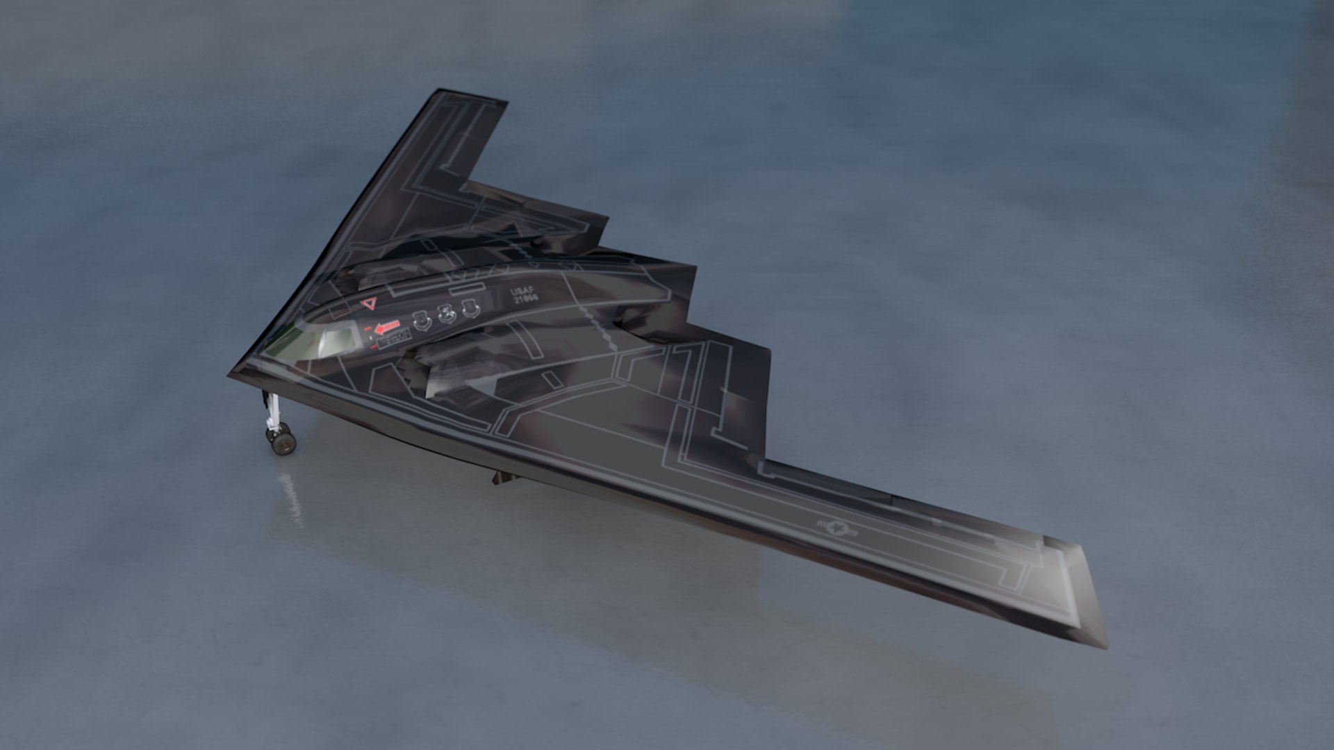 3D Model B2 Military Aircraft Bomber - TurboSquid 1365726