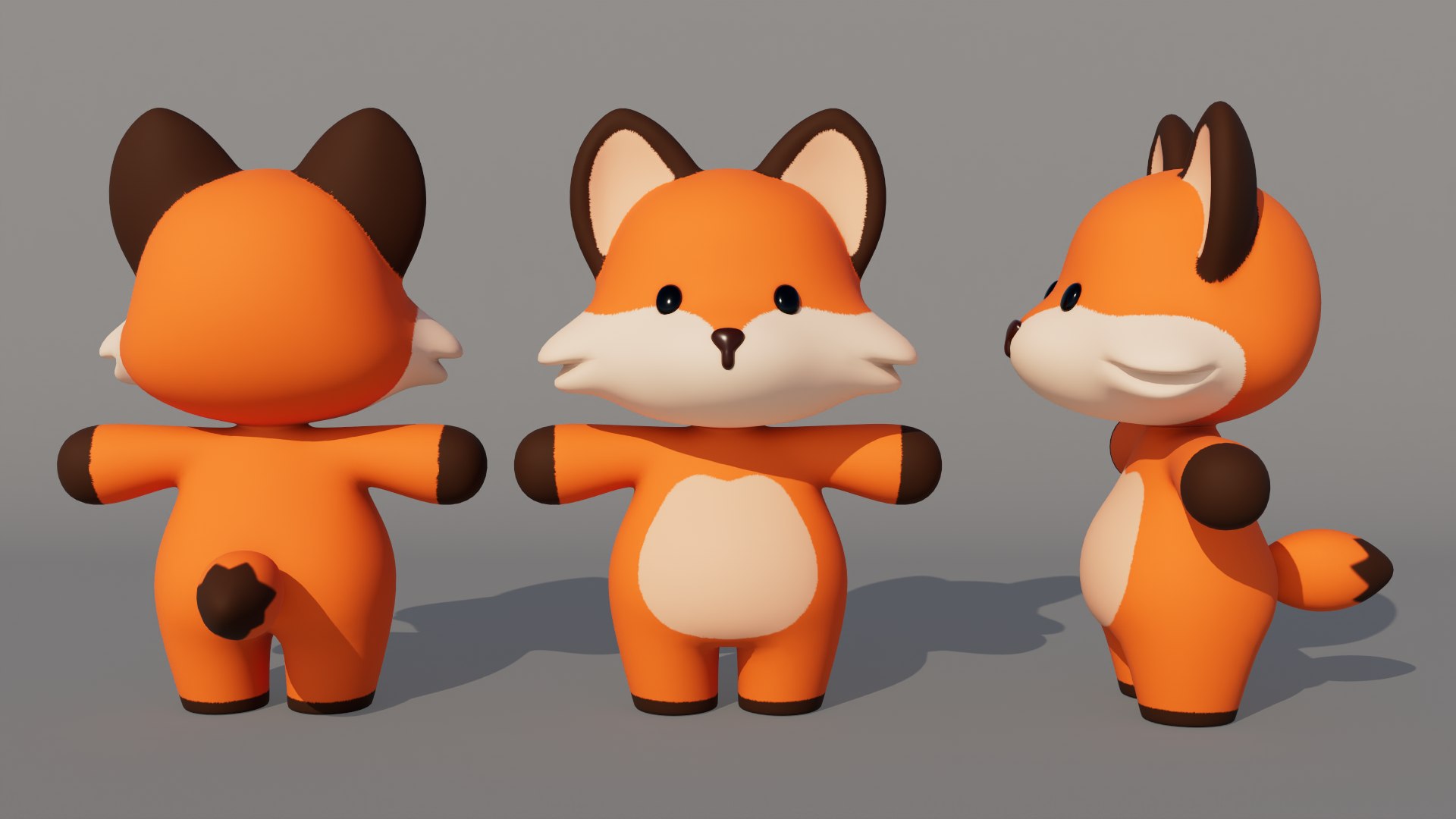3D Rigged Cartoon Fox Model - TurboSquid 2204493