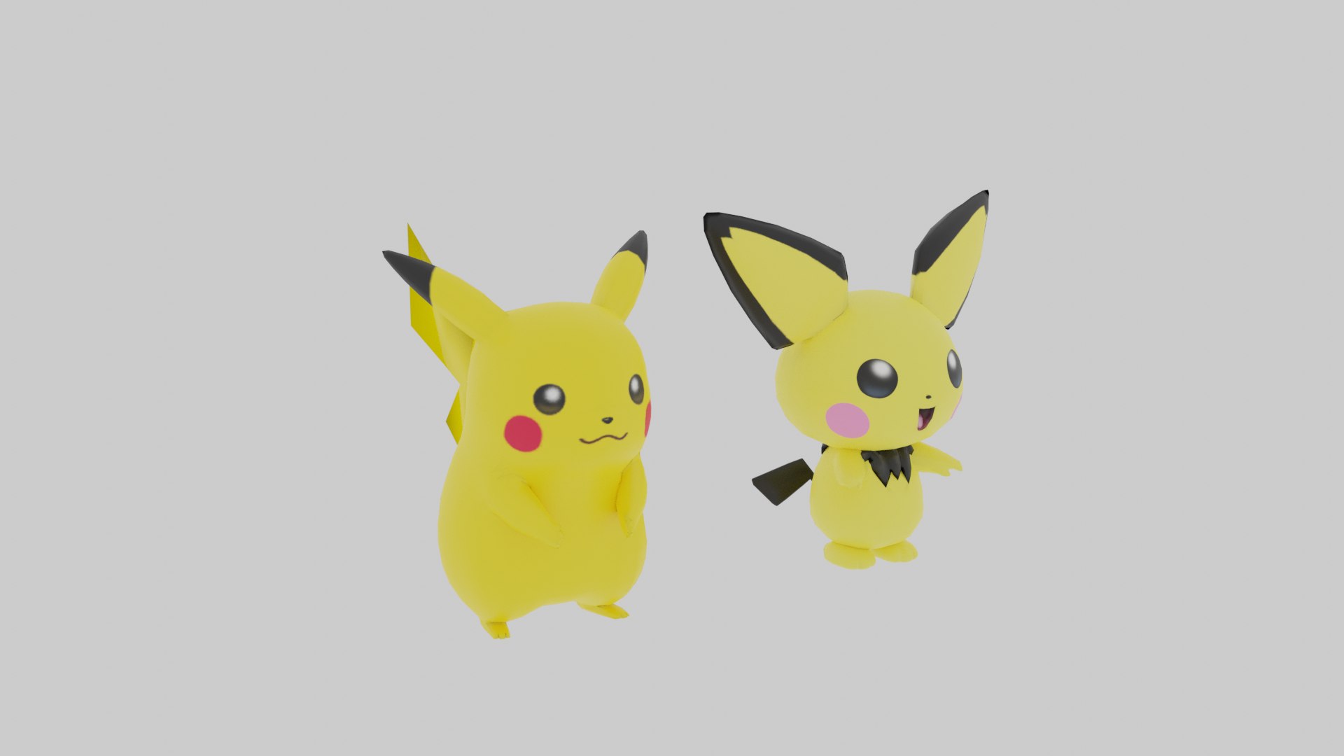 modelo 3d Pokemon Pikachua Pichu - TurboSquid 1993225