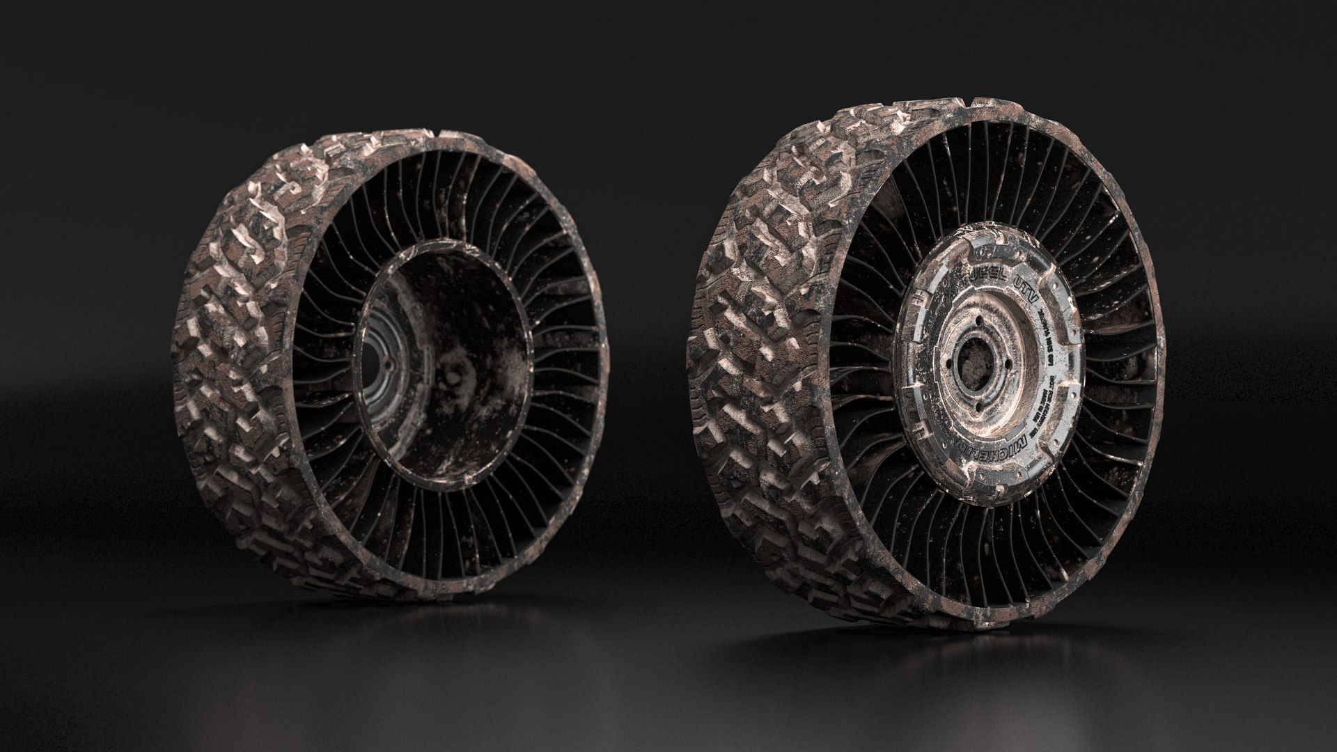 Michelin X Tweel UTV Airless Tire Dirty 3D - TurboSquid 1978958