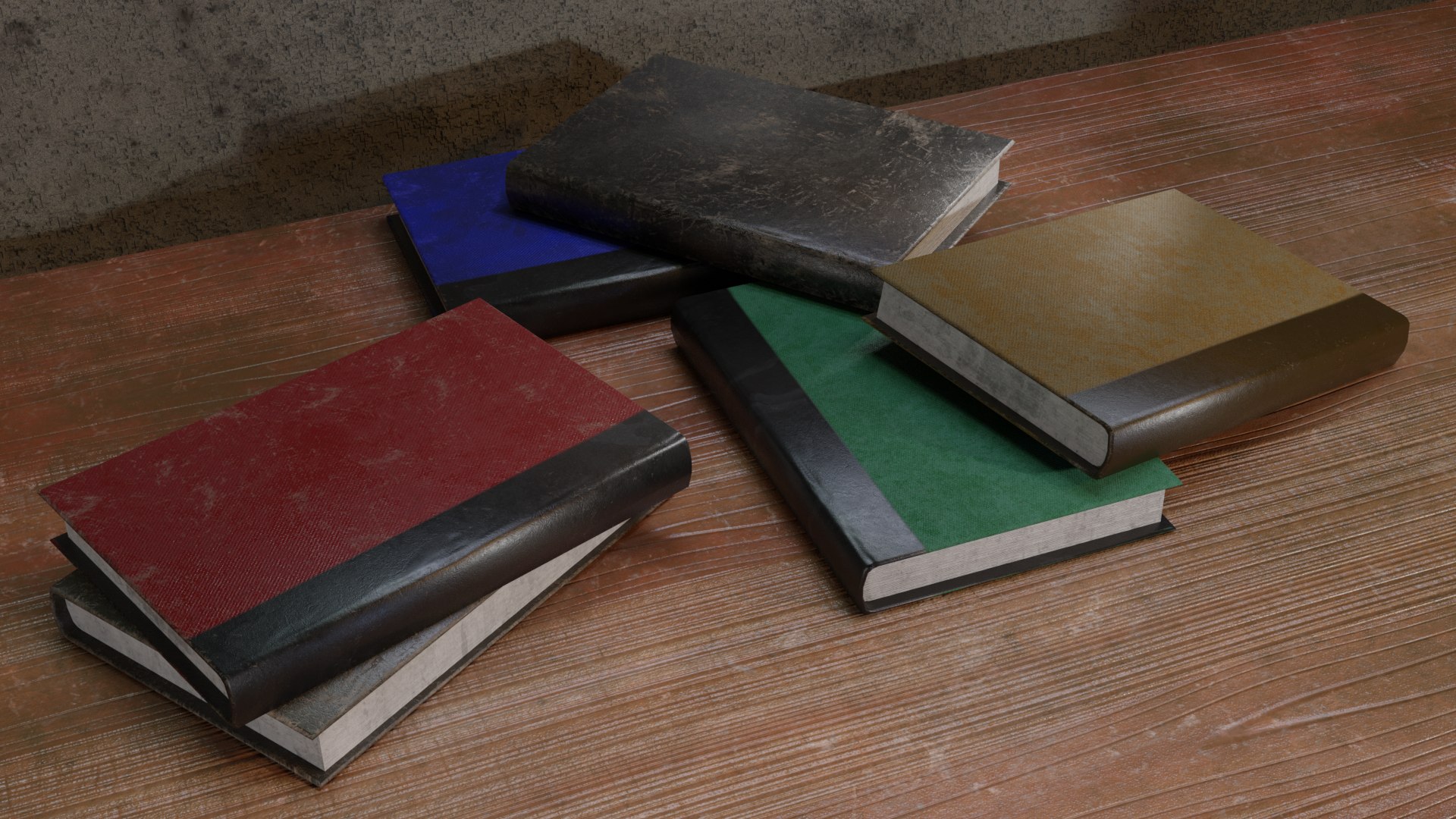Worn Used Books - PBR Low Poly Game Asset 3D Model - TurboSquid 1966052