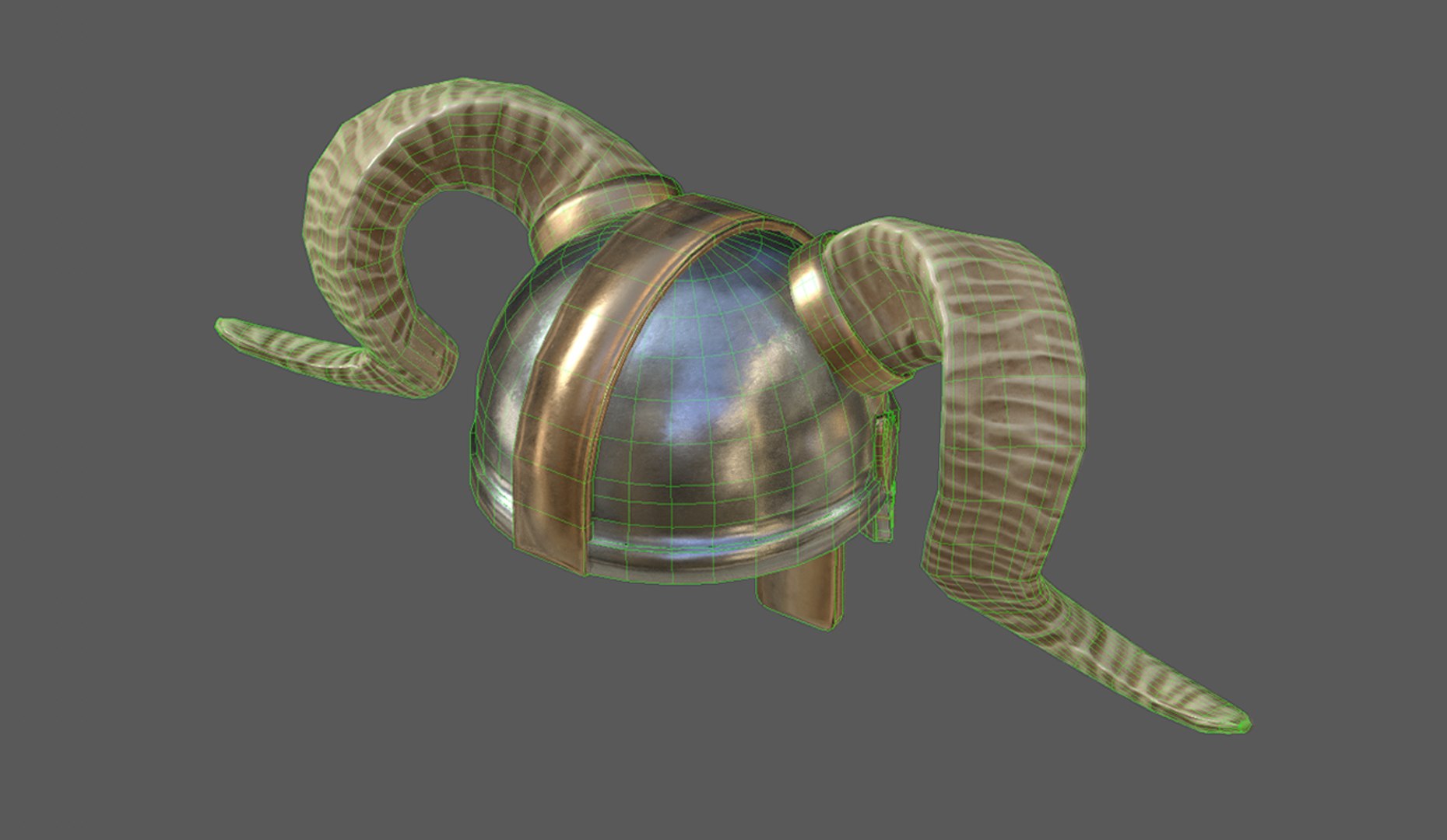 3D Game Ready Viking Helmet UE4 And Unity Optimized VR AR Low-poly ...