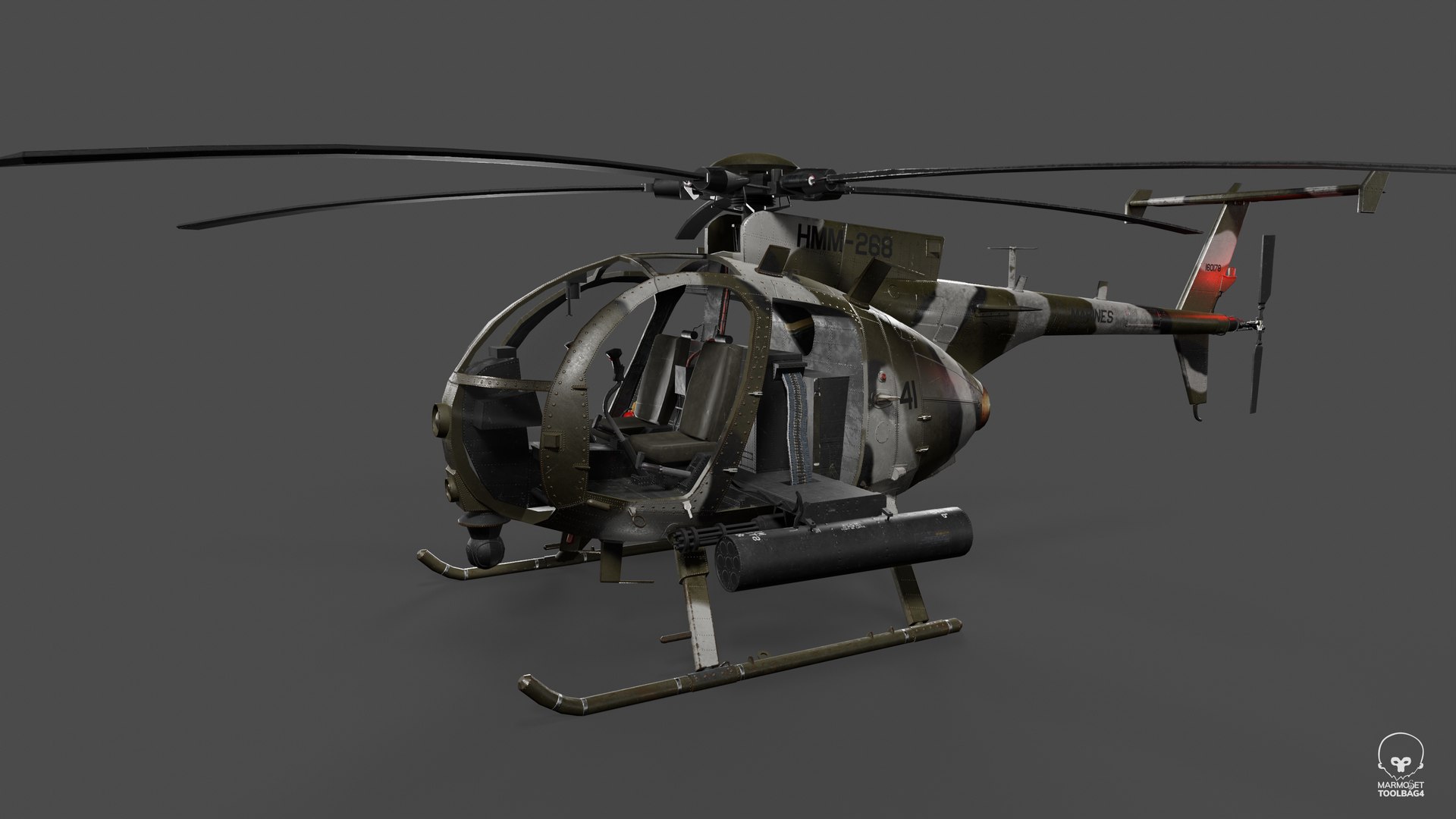 MH-6e Little Bird marines 3D model - TurboSquid 1931995
