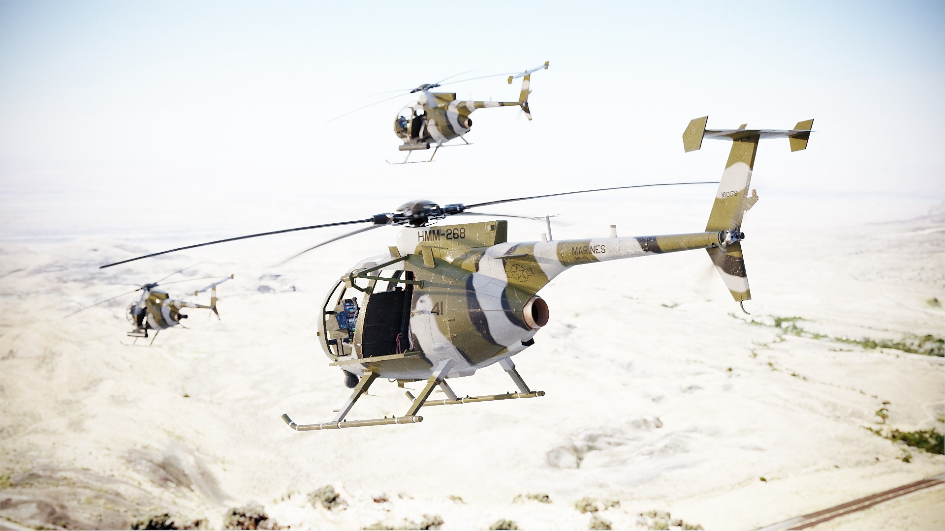 3D модель MH-6e Little Bird marines - TurboSquid 1931995