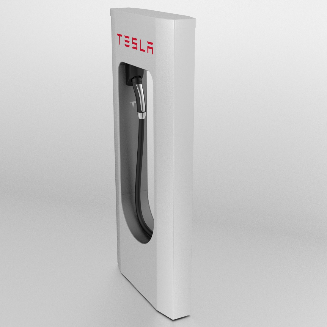 tesla supercharger charger 3d model