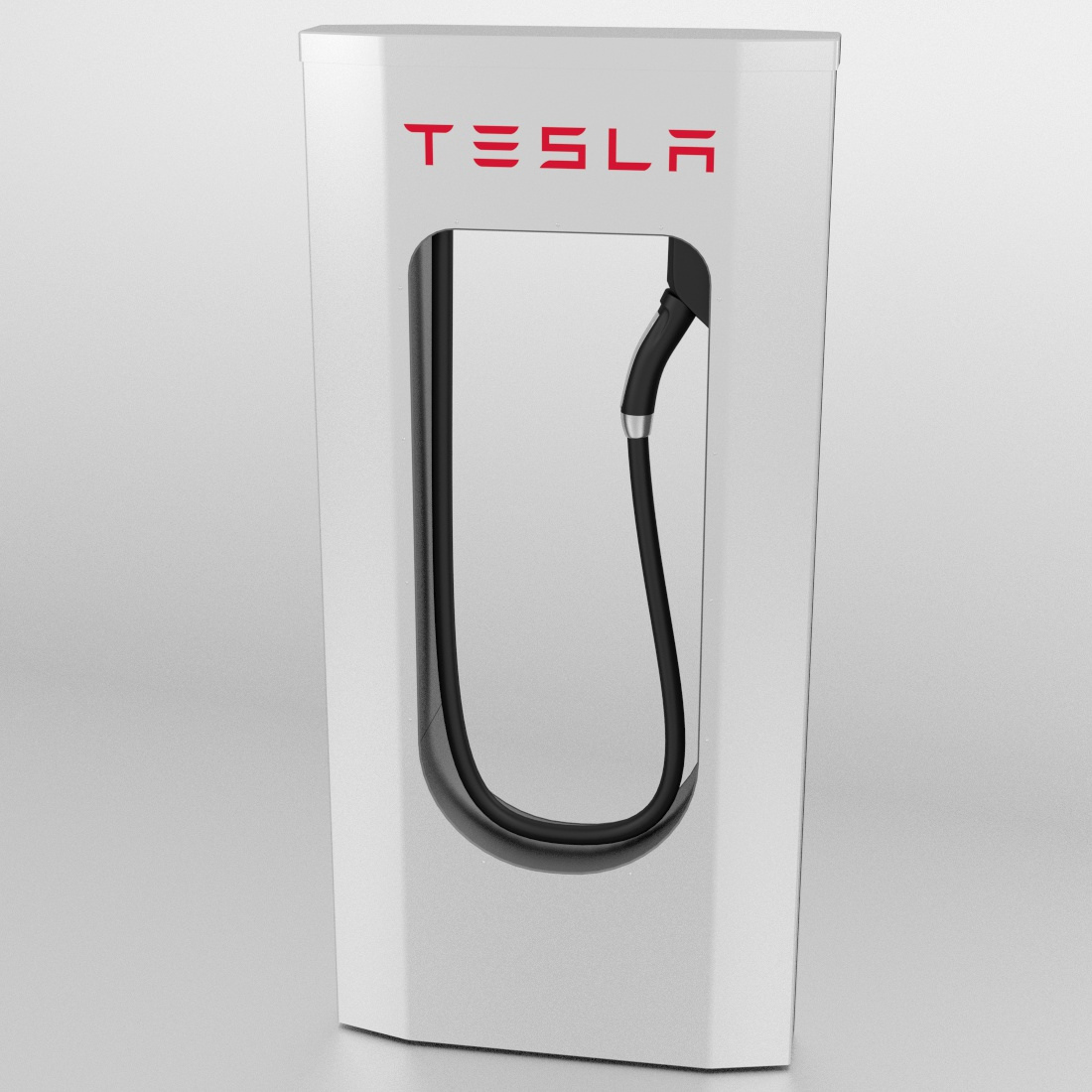 tesla supercharger charger 3d model