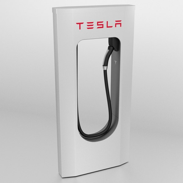 tesla supercharger charger 3d model