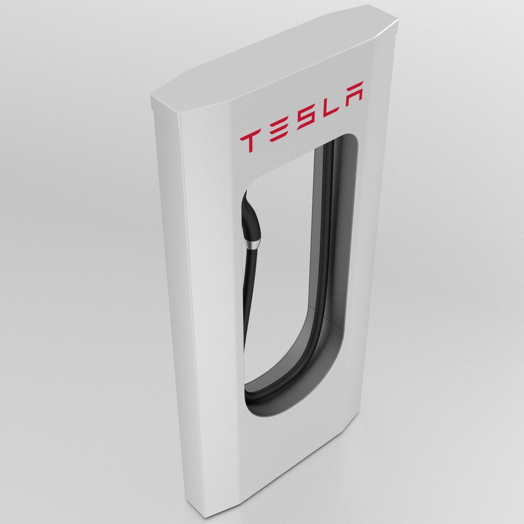 tesla supercharger charger 3d model