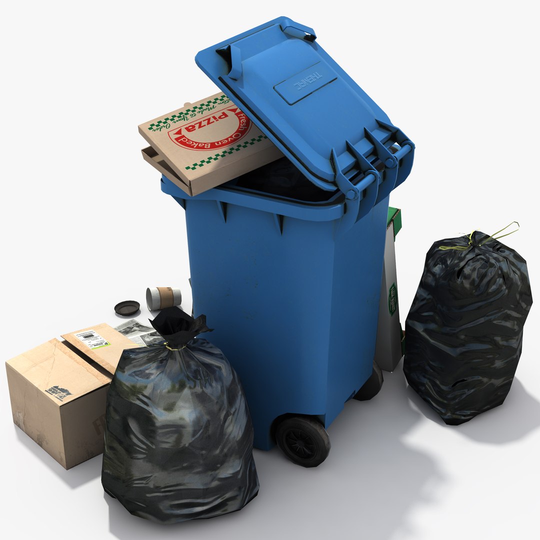 Trash Dustbin Obj