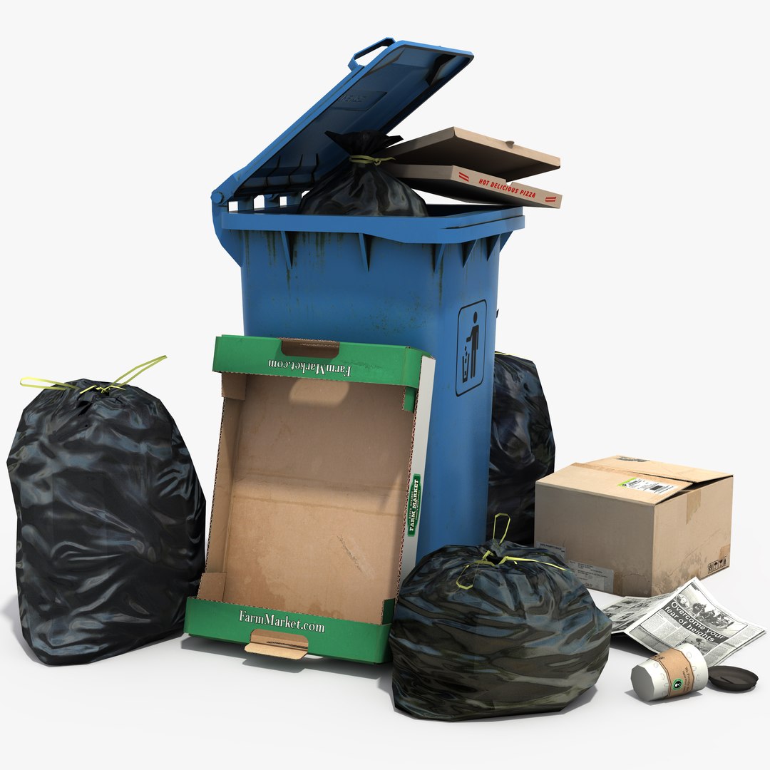 Trash Dustbin Obj
