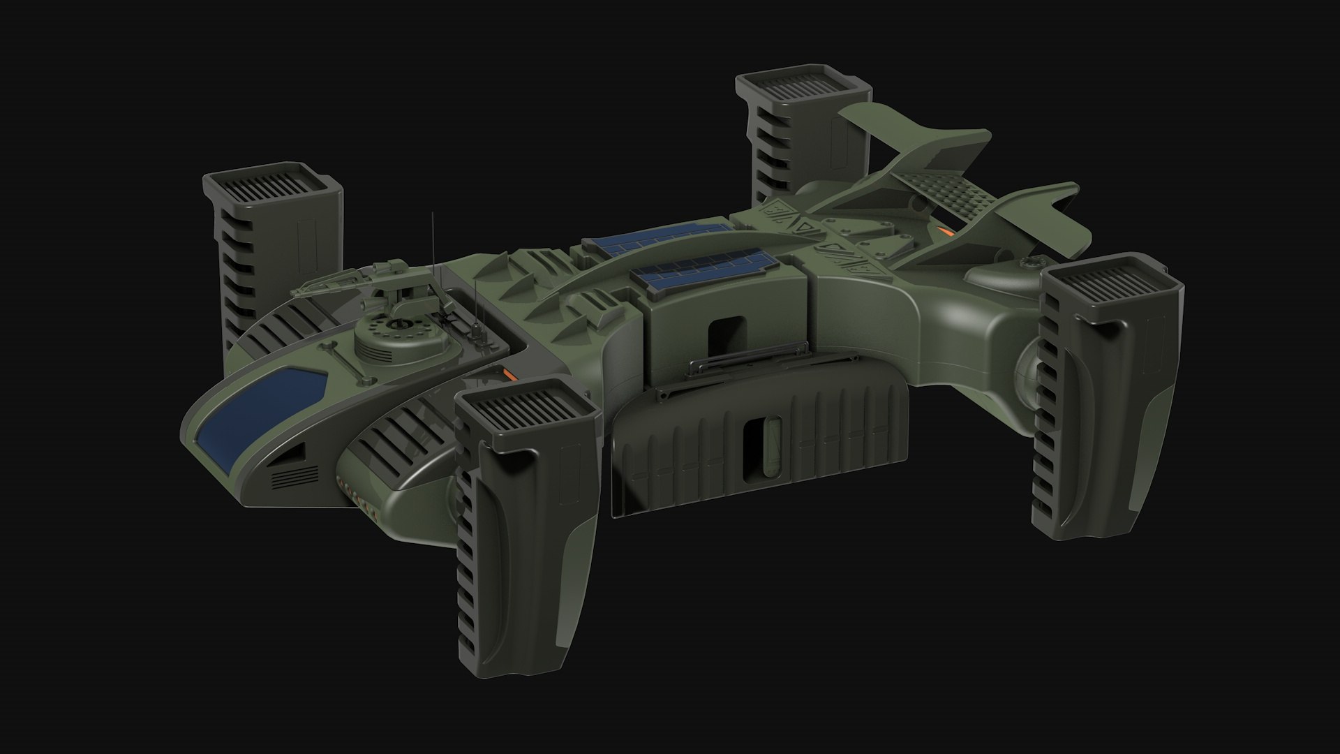 Toy Sci Fi Dropship Aircraft 3D Model - TurboSquid 2352957