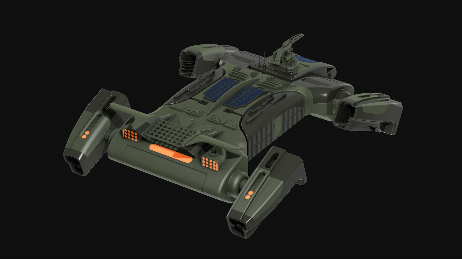 Toy Sci Fi Dropship Aircraft 3D Model - TurboSquid 2352957