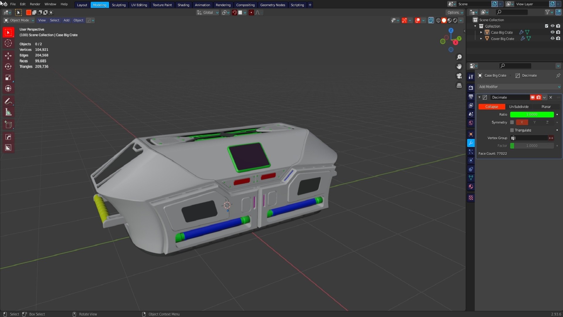 SCI-FI Triangle Crate 3D Model - TurboSquid 1851161