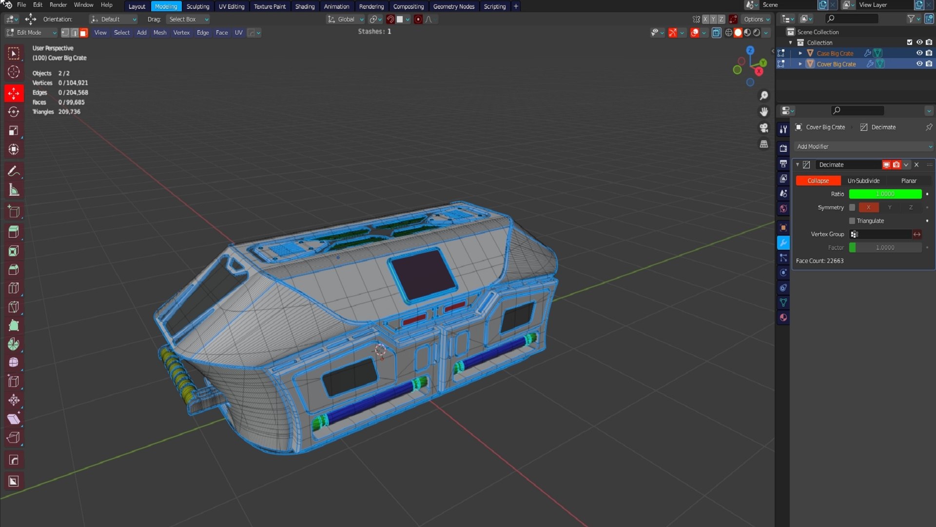 SCI-FI Triangle Crate 3D Model - TurboSquid 1851161