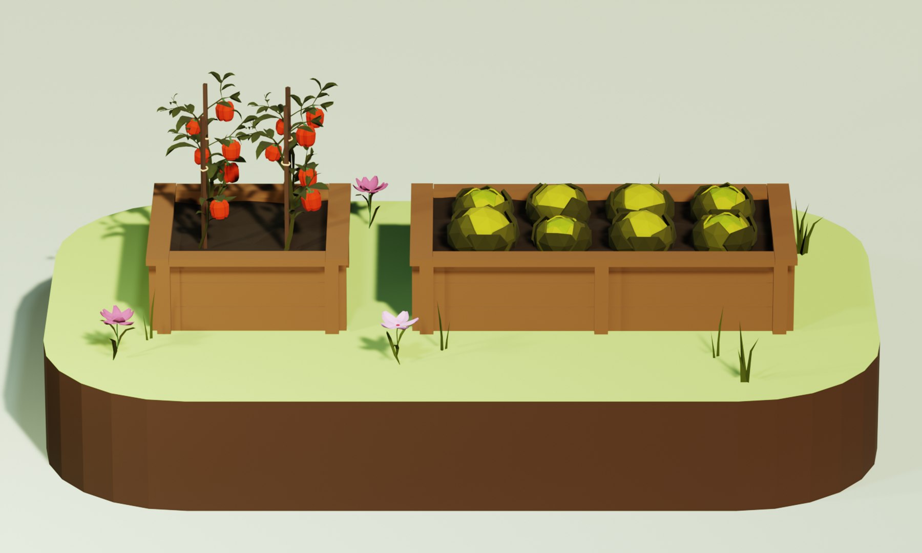 Cartoon Planters Farm Pack 3D Model - TurboSquid 1702553