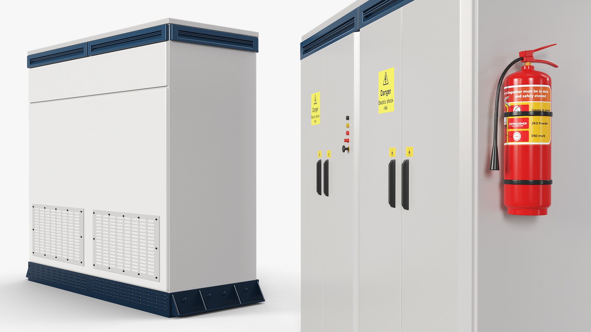 3D Model Power Distribution Cabinet With Fire Extinguisher - TurboSquid ...