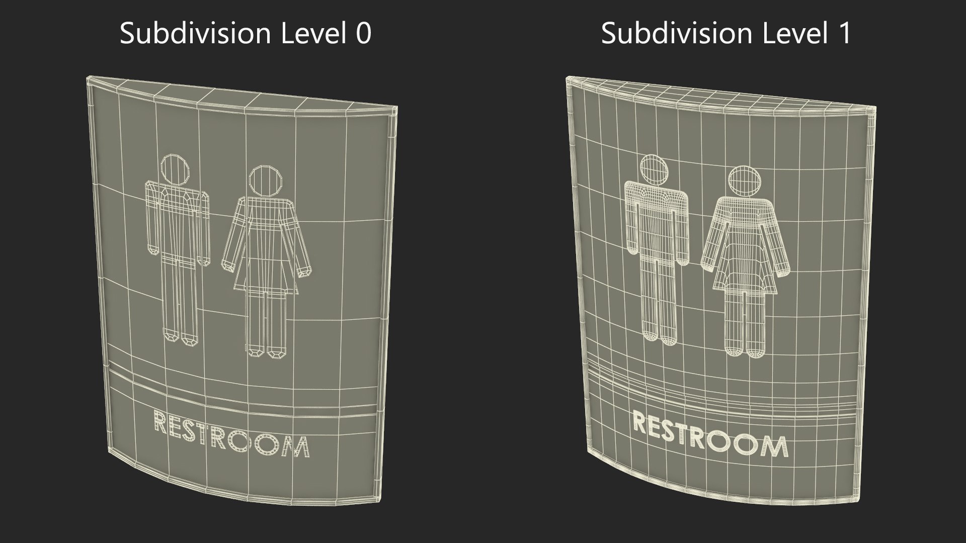 Unisex Restroom Sign 3D - TurboSquid 2042318