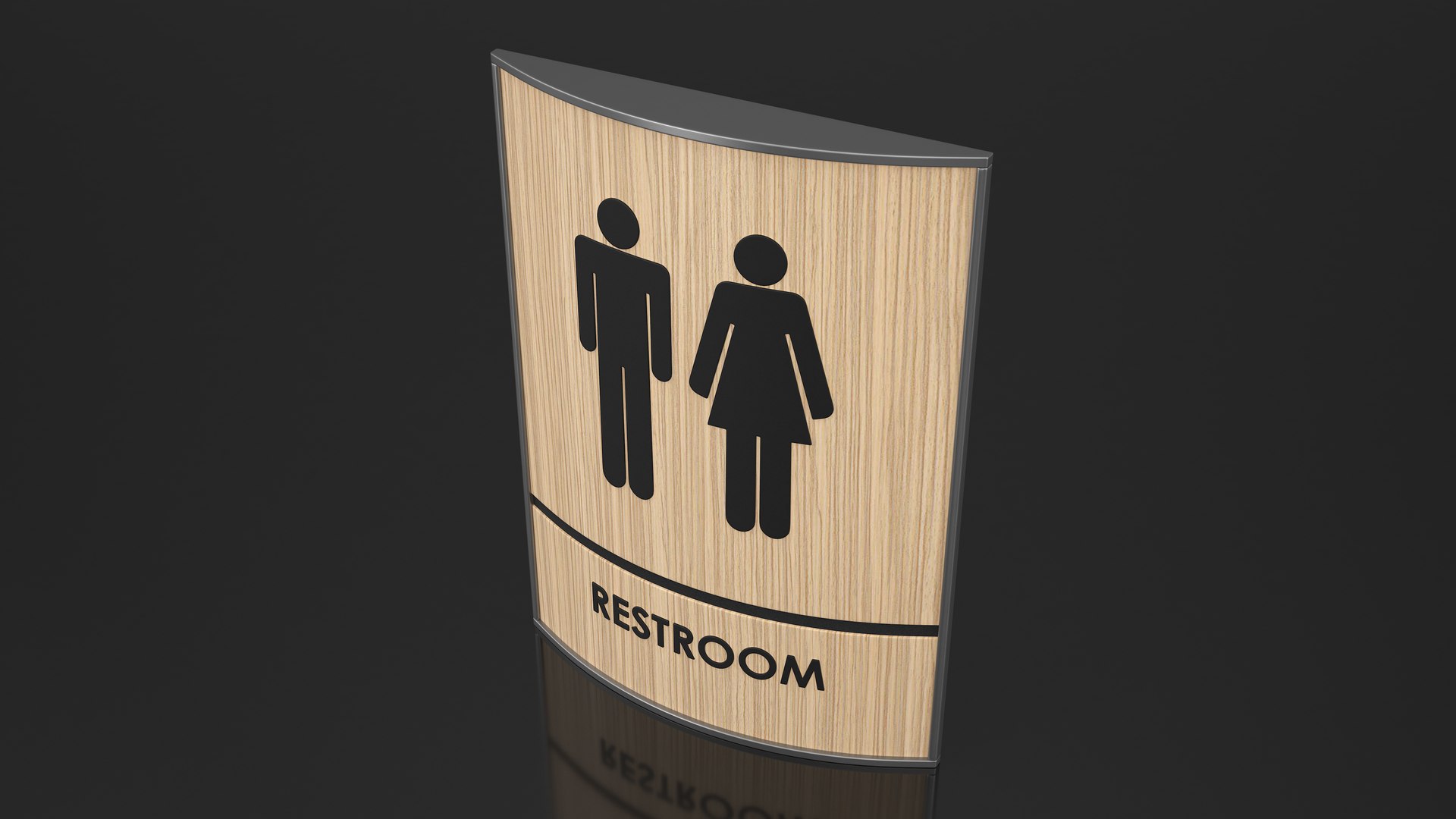 Unisex Restroom Sign 3D - TurboSquid 2042318